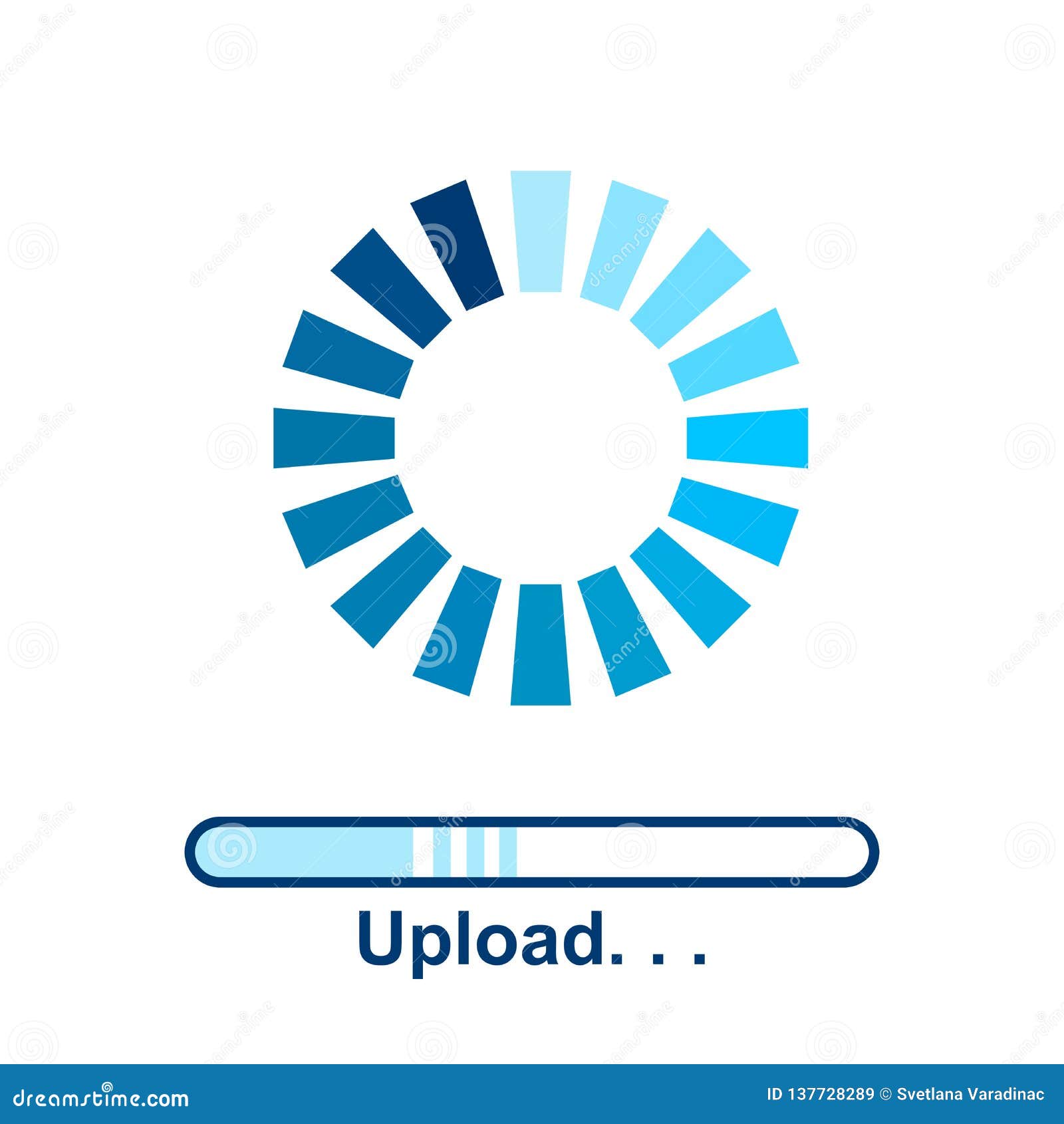 Flat Icon for Upload File or Software. Stock Vector - Illustration of ...