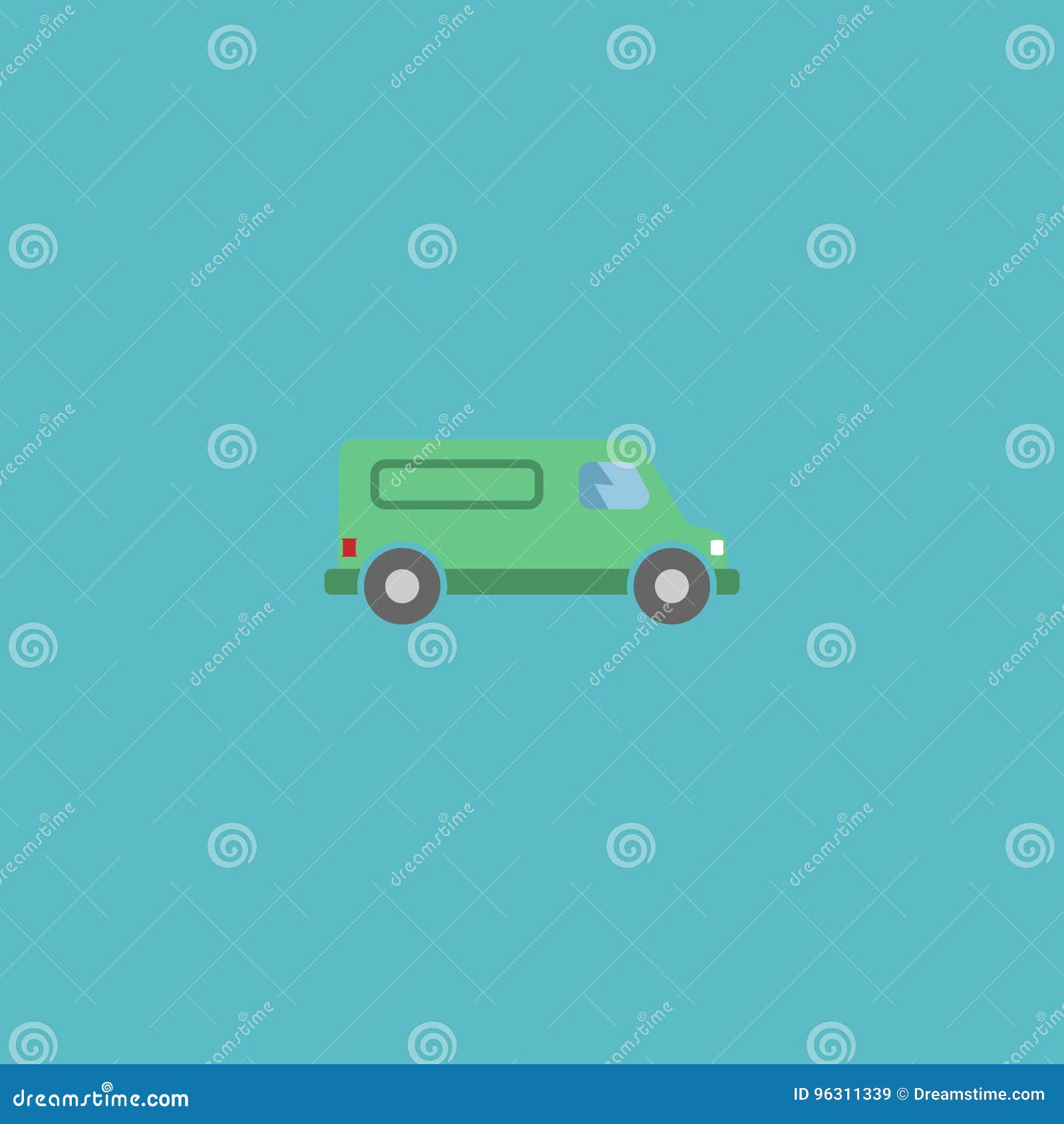Flat Icon Van Element. Vector Illustration of Flat Icon Carriage ...