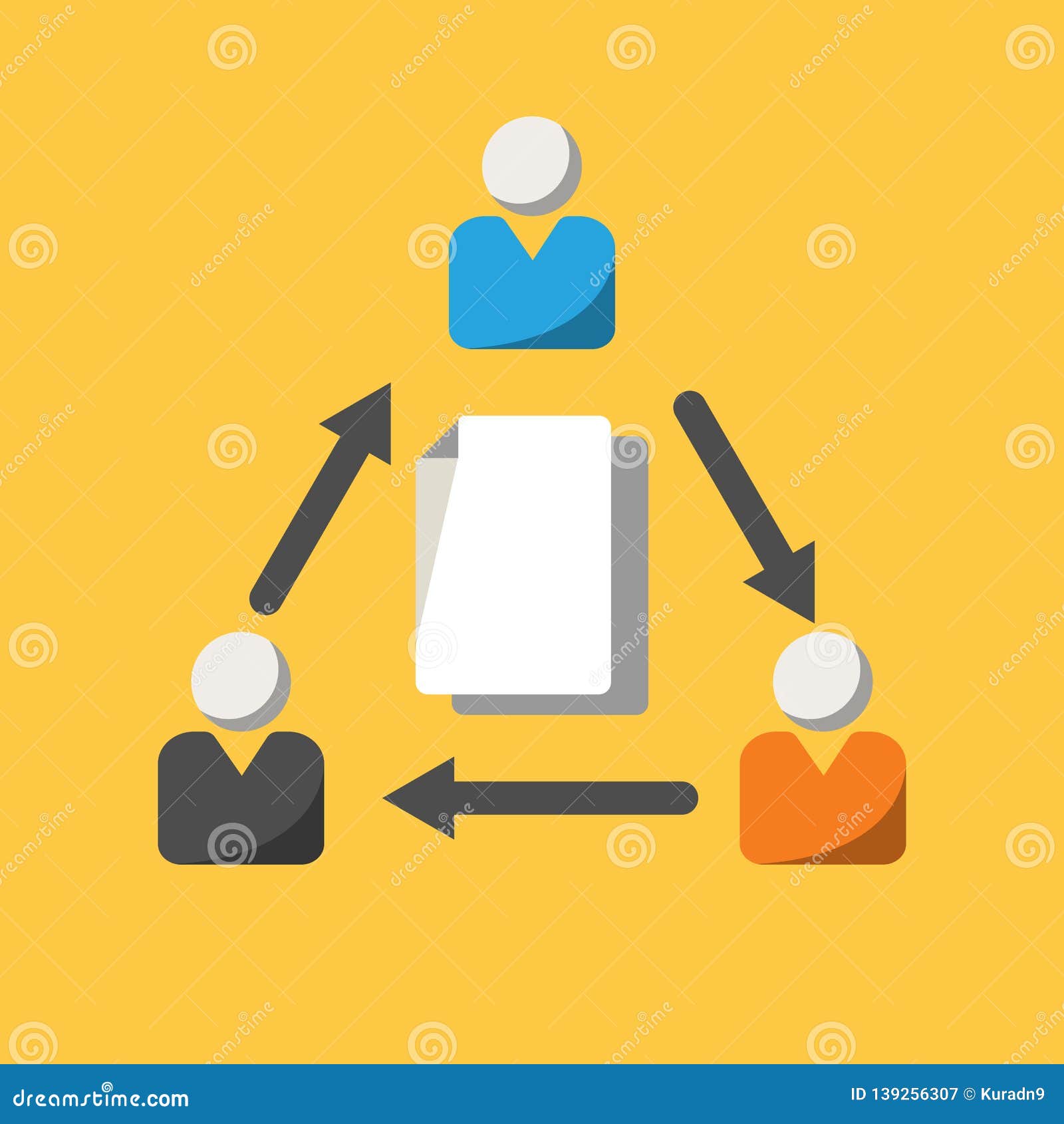 Flat Icon Vector Illustration. Teamwork - People Collaborating To ...