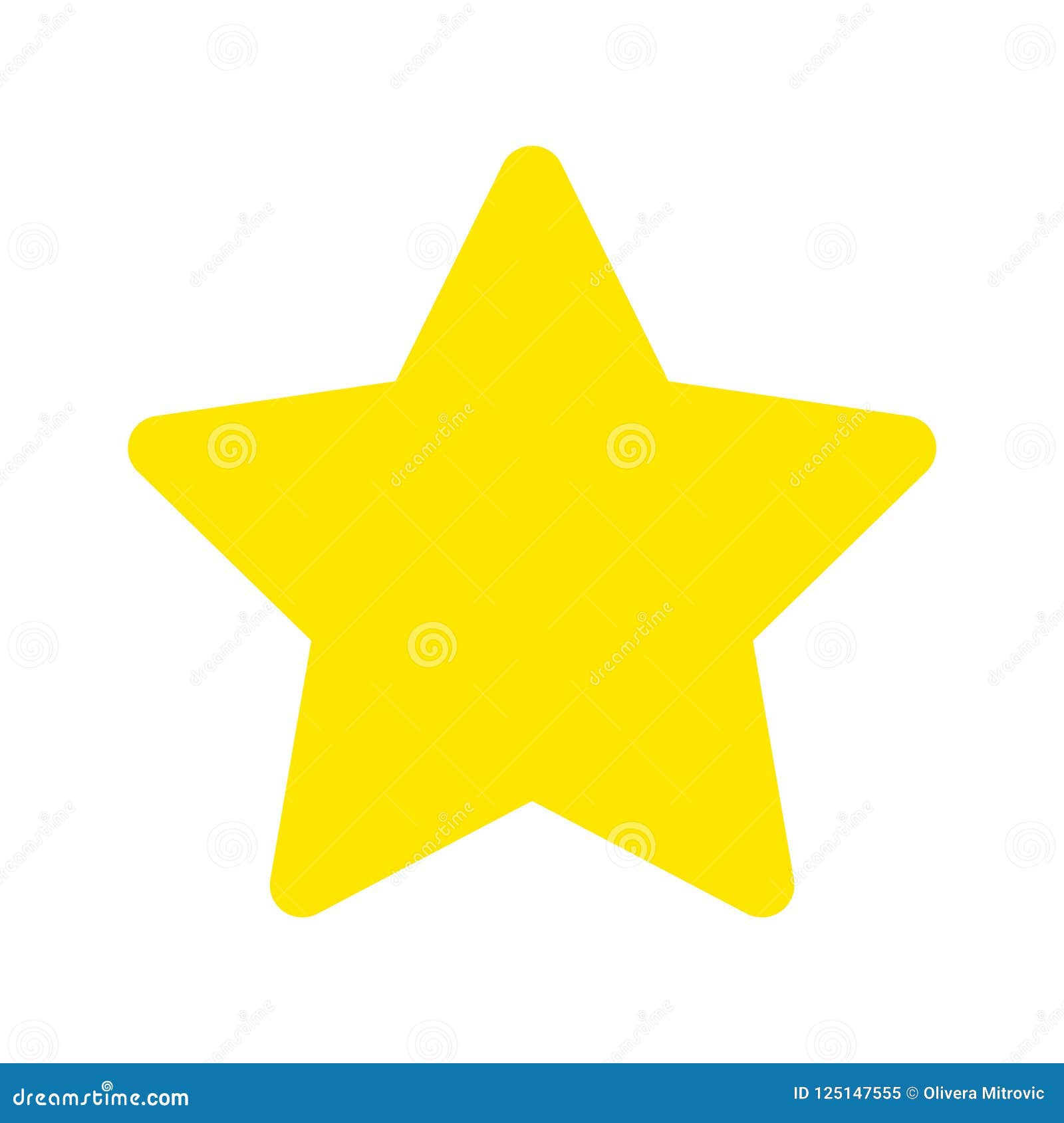 Flat icon yellow star stock vector. Illustration of ornament - 125147555