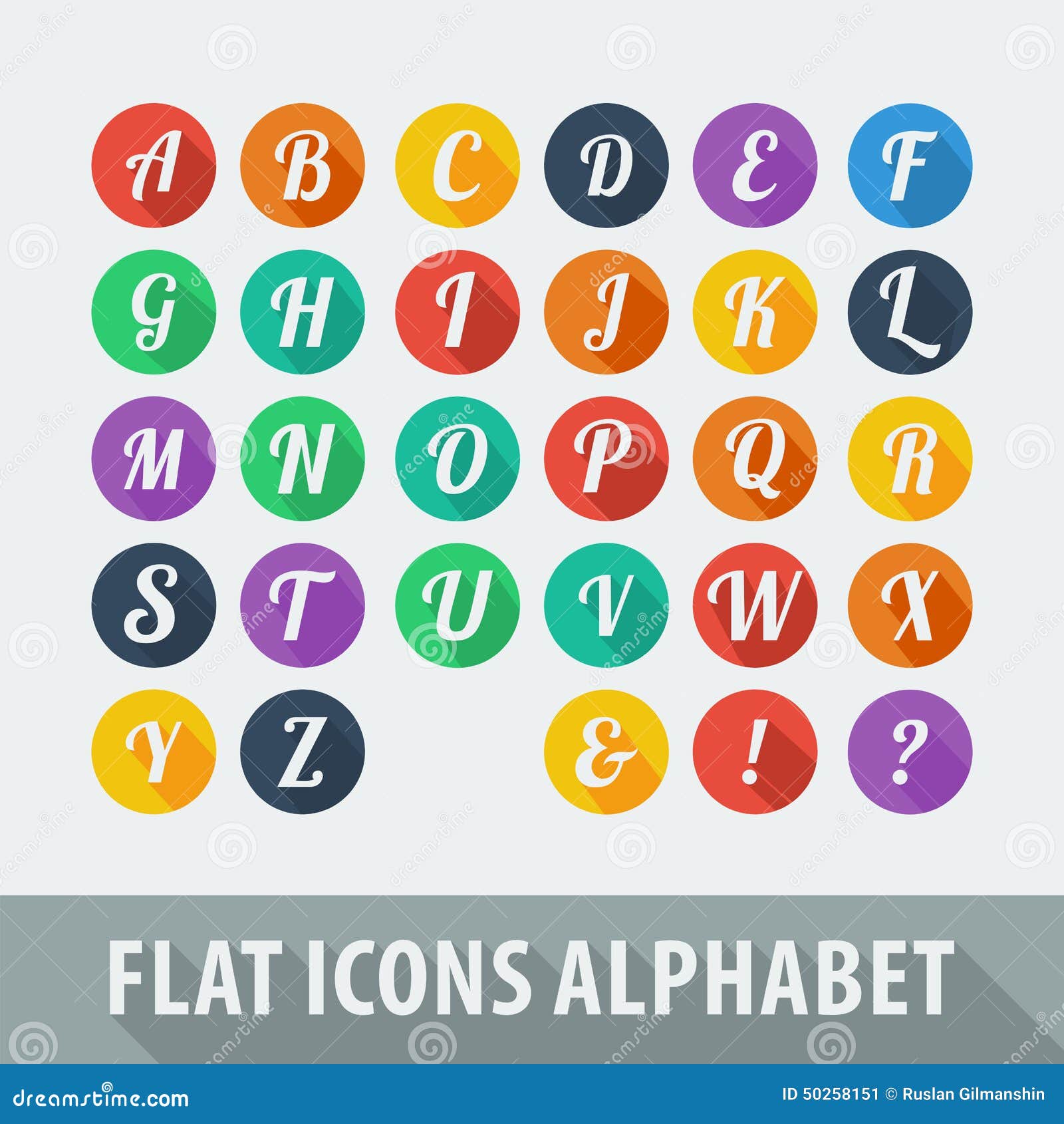 Flat icons alphabet stock illustration. Illustration of condensed ...