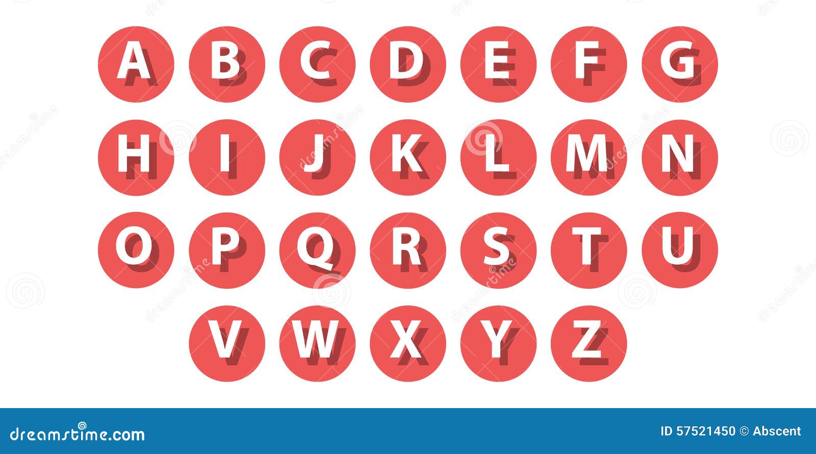 Flat icons alphabet set stock vector. Illustration of flat - 57521450