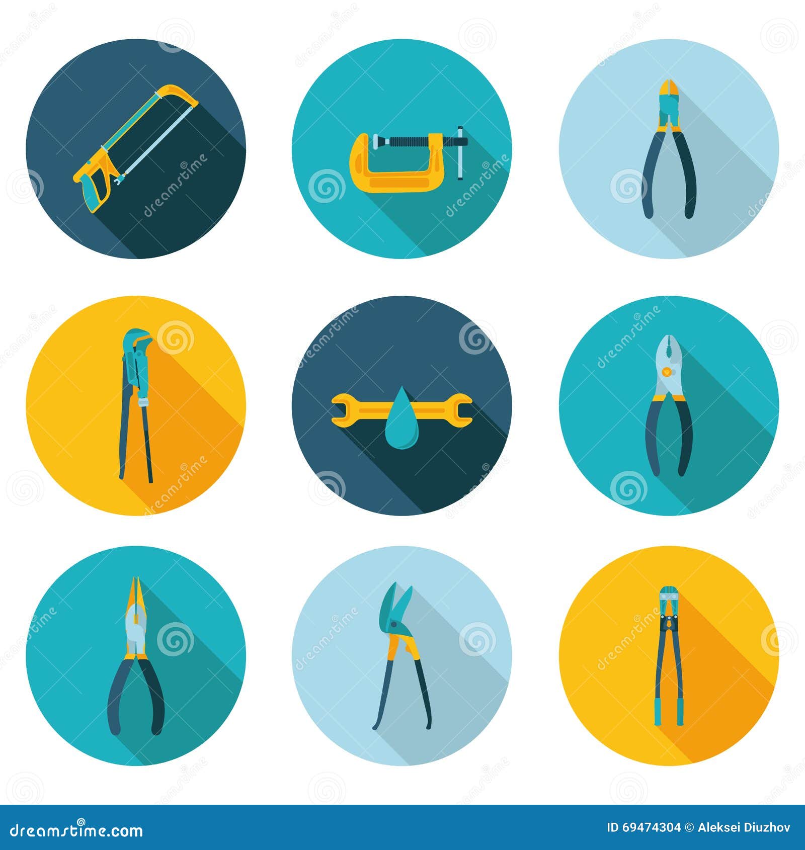 Abrasive Tools And Fasteners Cartoon Vector | CartoonDealer.com #69497307