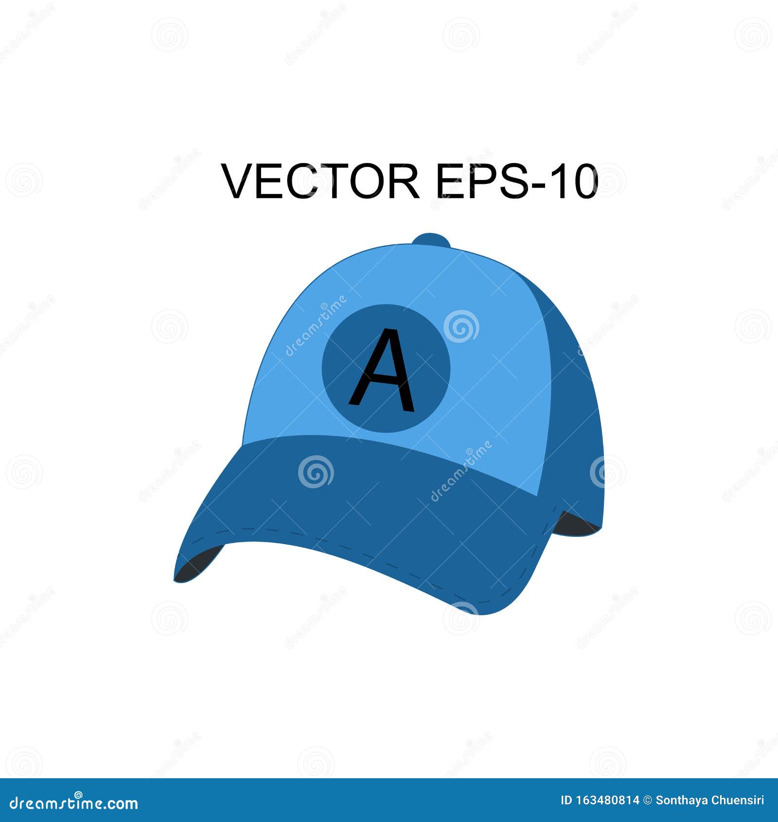 Flat Icons for Cap in Blue Color,vector Illustrations Stock Vector ...