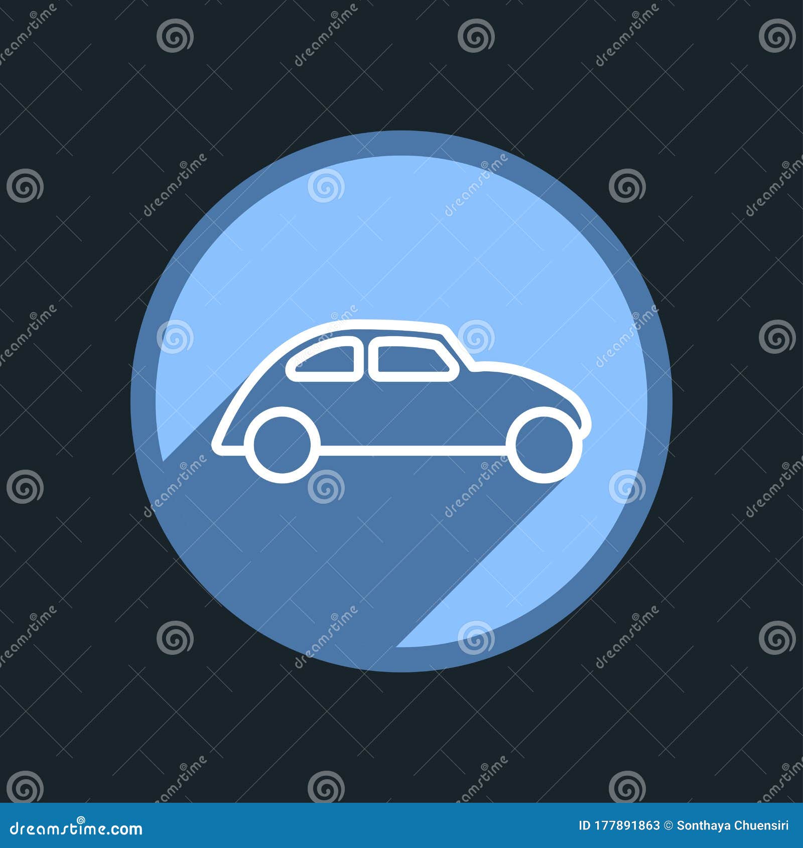Flat Icons for Car and Shadow,transportation,vector Illustrations Stock ...