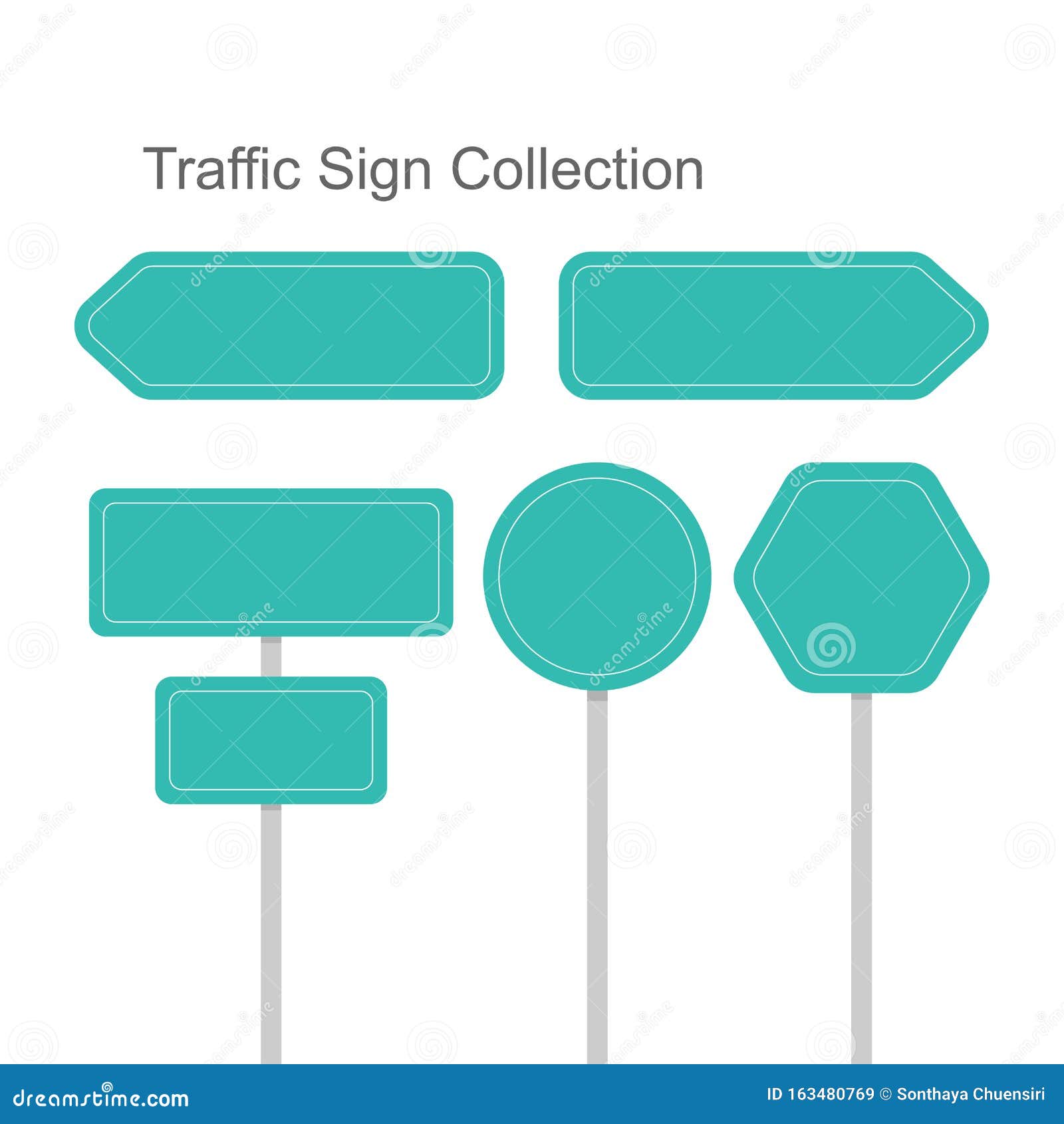 Collection Of Traffic Signs Cartoon Vector | CartoonDealer.com #32410485