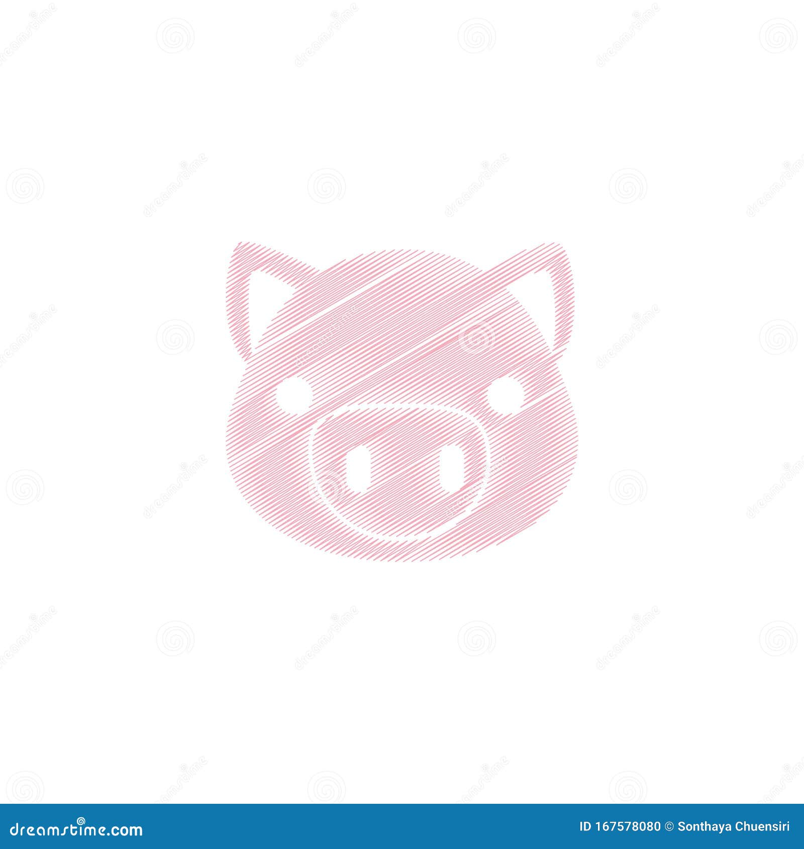 Flat Icons for Pig,vector Illustrations Stock Vector - Illustration of ...