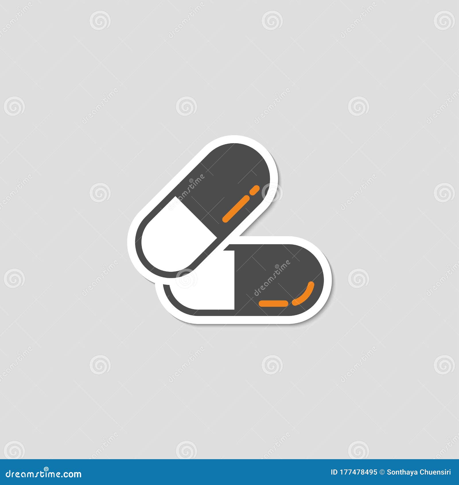 Flat Icons for Pills,sticker,vector Illustrations Stock Vector ...
