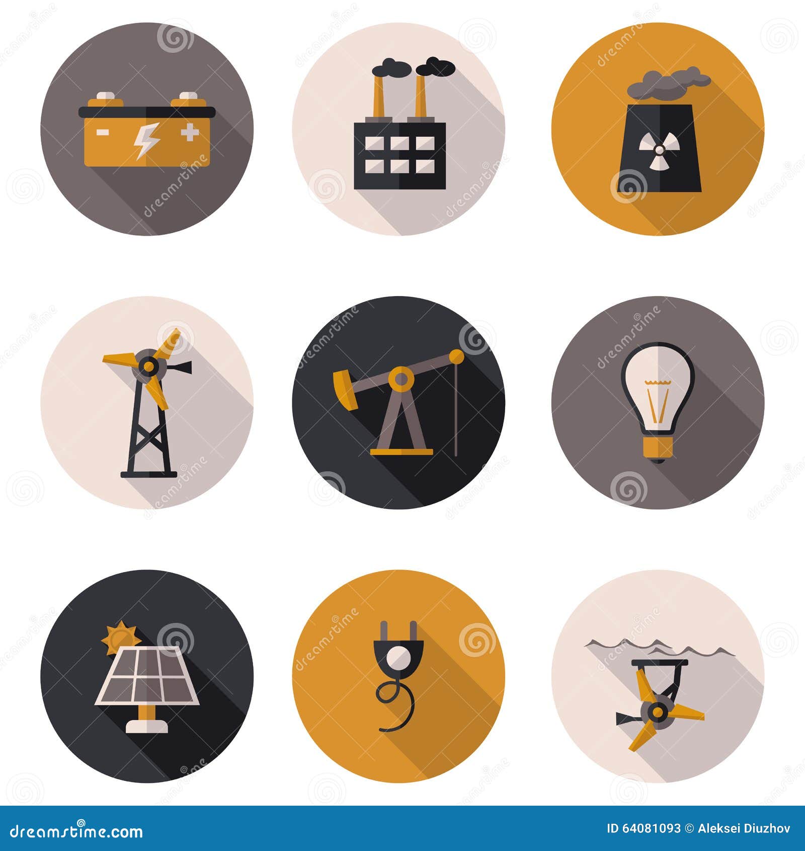 Icons Production Lines Of The Conveyor Cartoon Vector | CartoonDealer ...