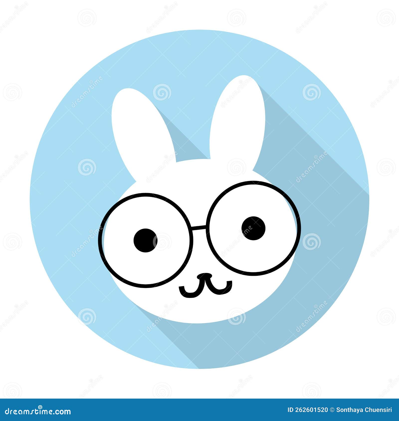 Flat Icons for Rabbit,vector Illustrations Stock Vector - Illustration ...
