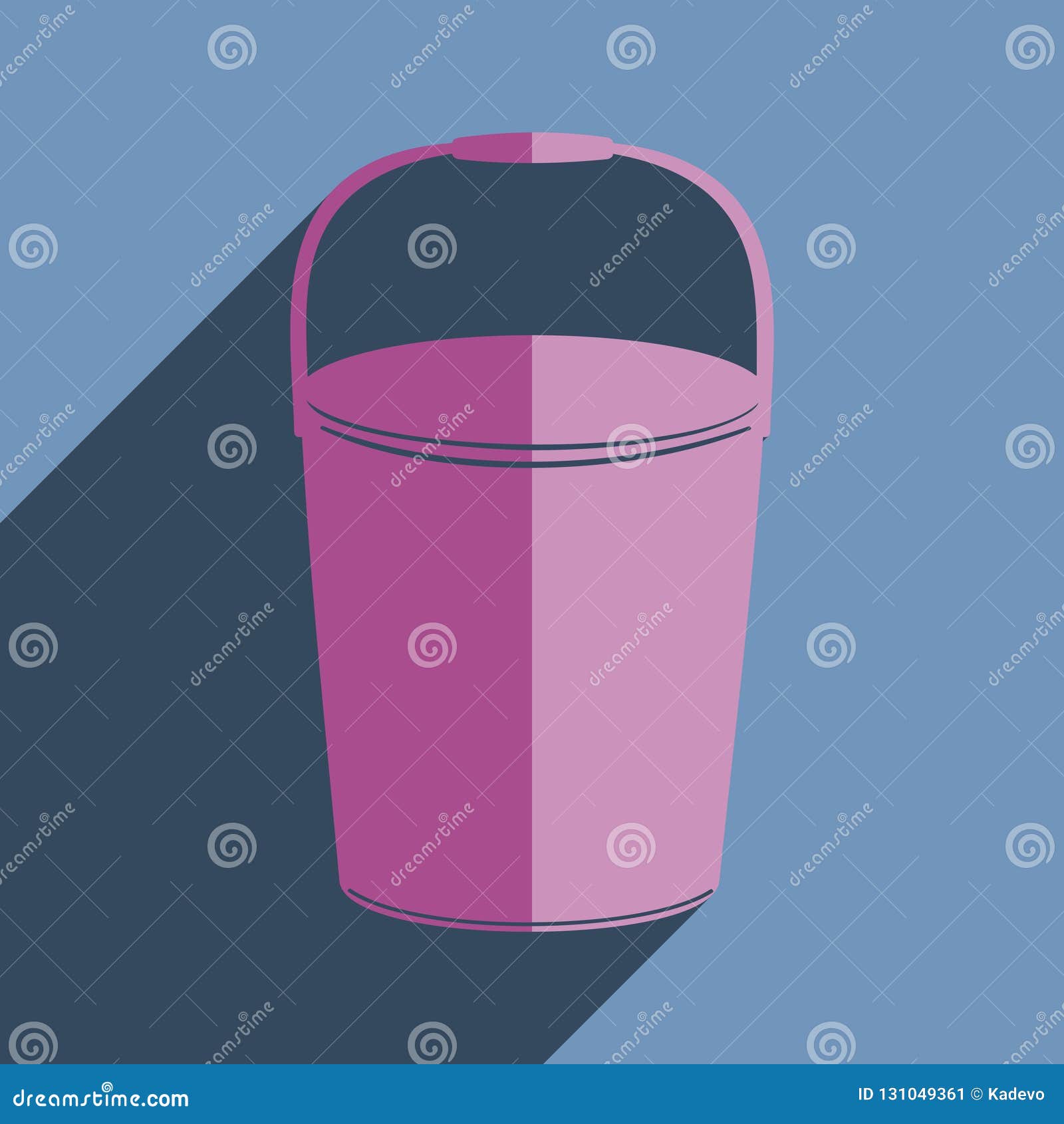 Flat Icons with Shadow of Bucket Stock Vector - Illustration of vector ...