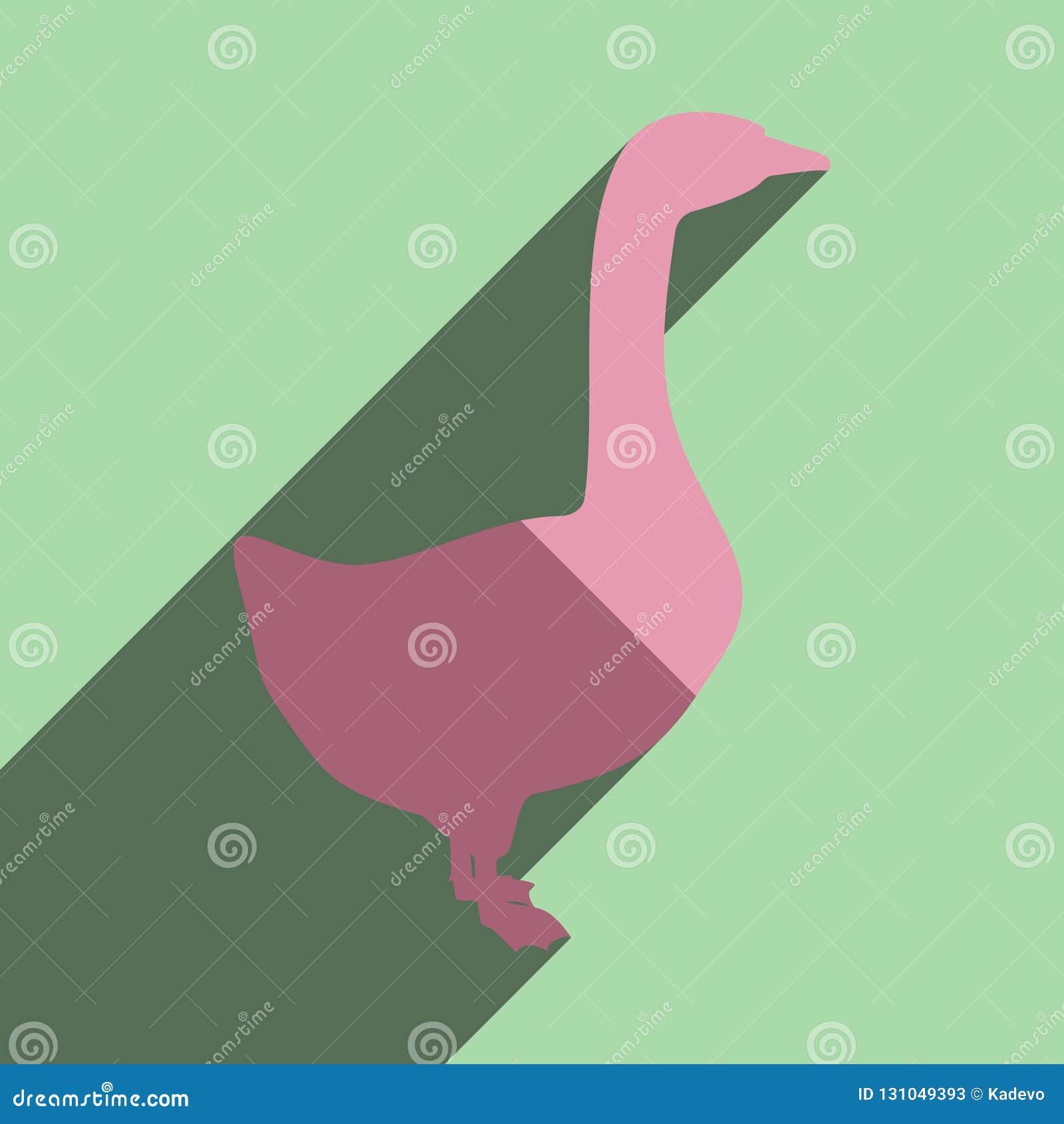 Flat Icons with Shadow of Goose Stock Vector - Illustration of animals ...