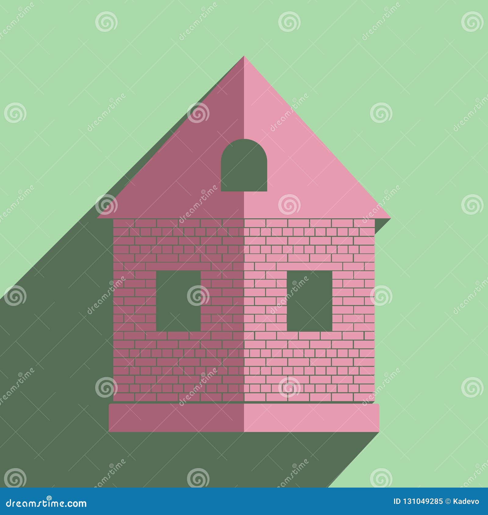 Flat Icons with Shadow of Home Stock Vector - Illustration of icon ...