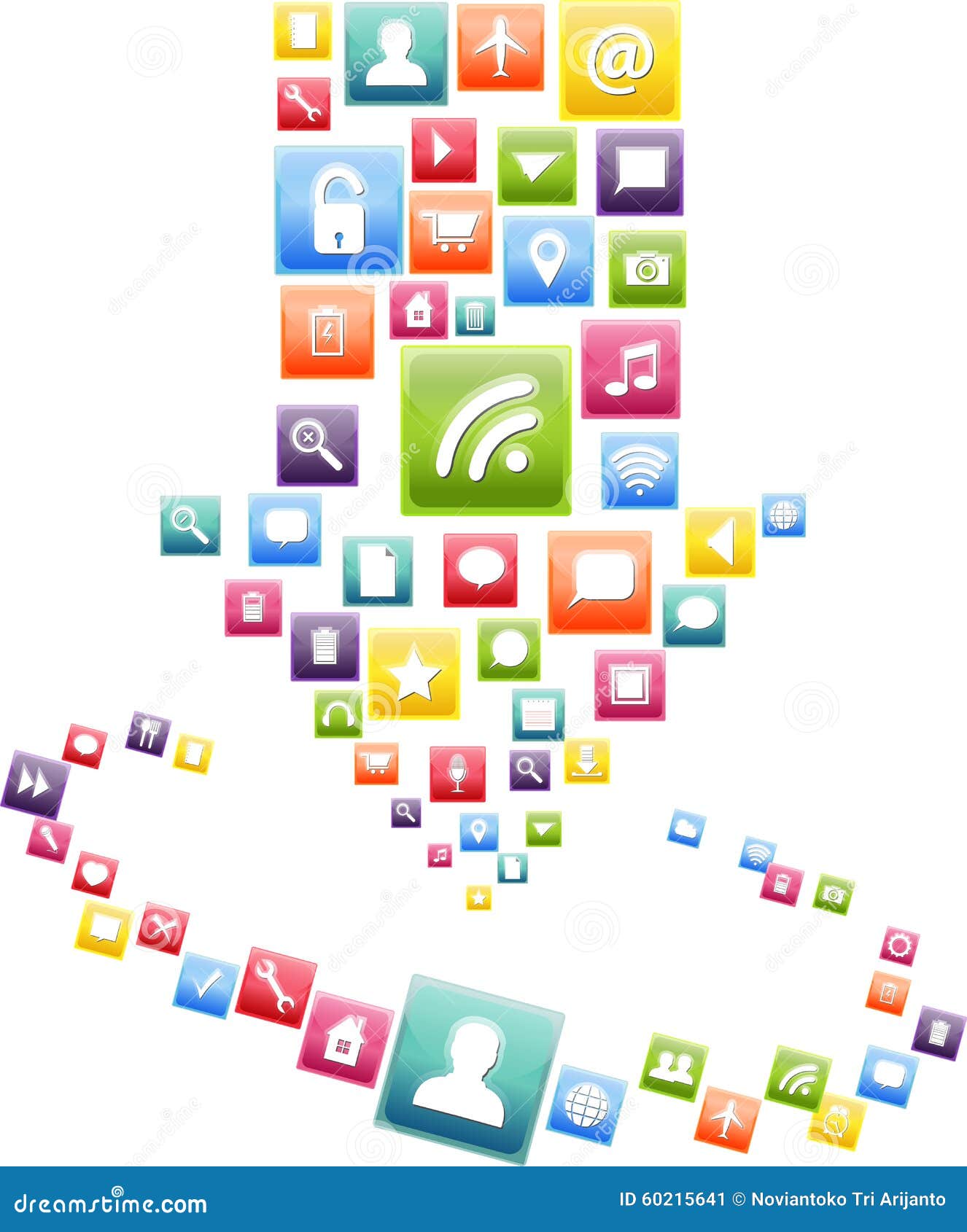 Flat Icons with shadow stock vector. Illustration of call - 60215641