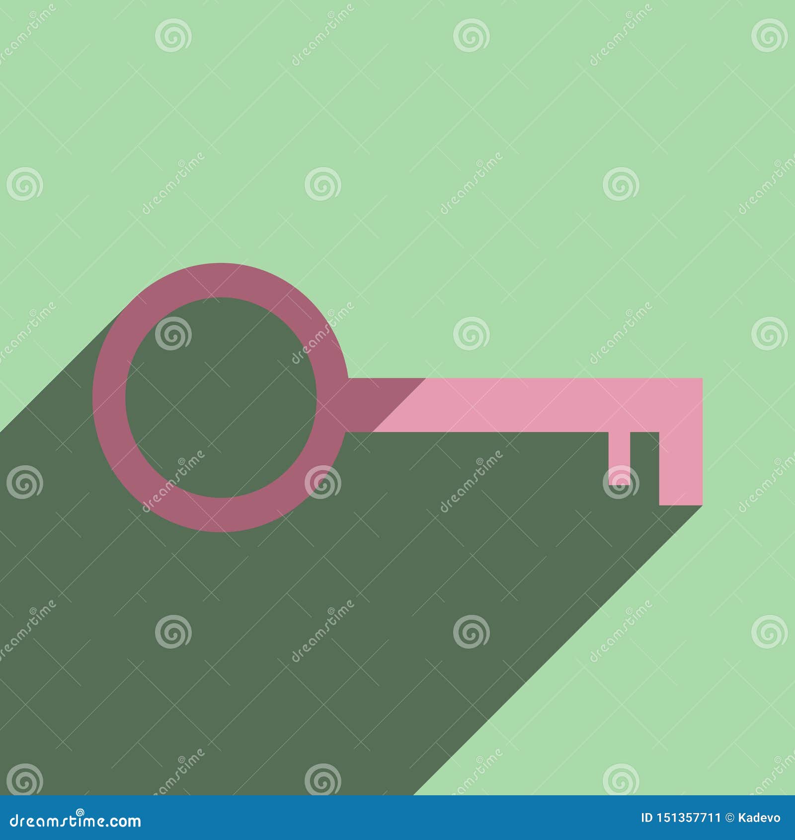 Flat Icons with Shadow of Key Stock Vector - Illustration of abstract ...