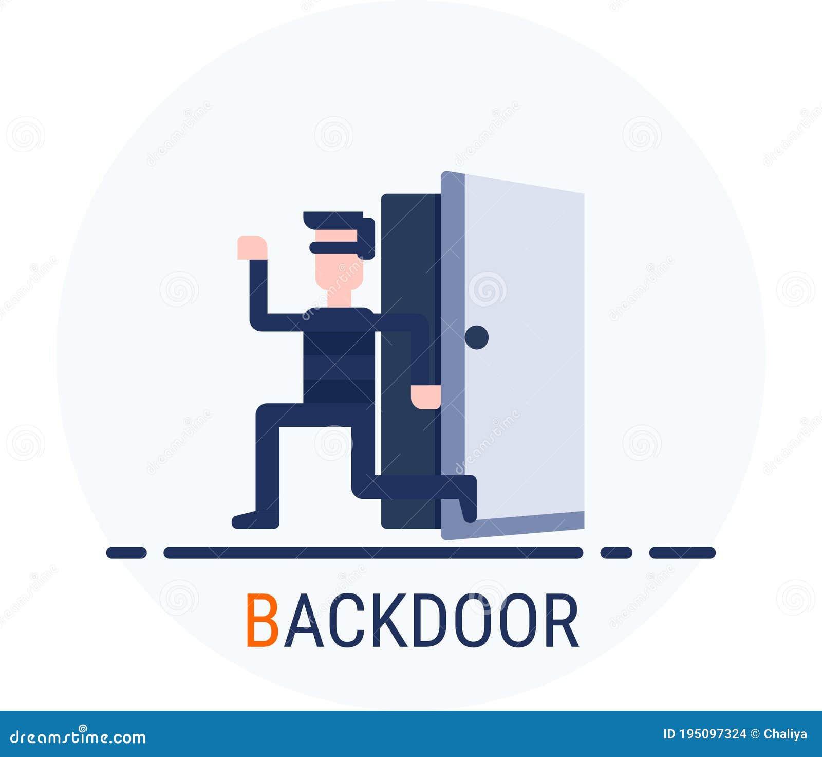 Backdoor Hacker Bug Man Icon. Element Of Cyber Security Icon Royalty ...