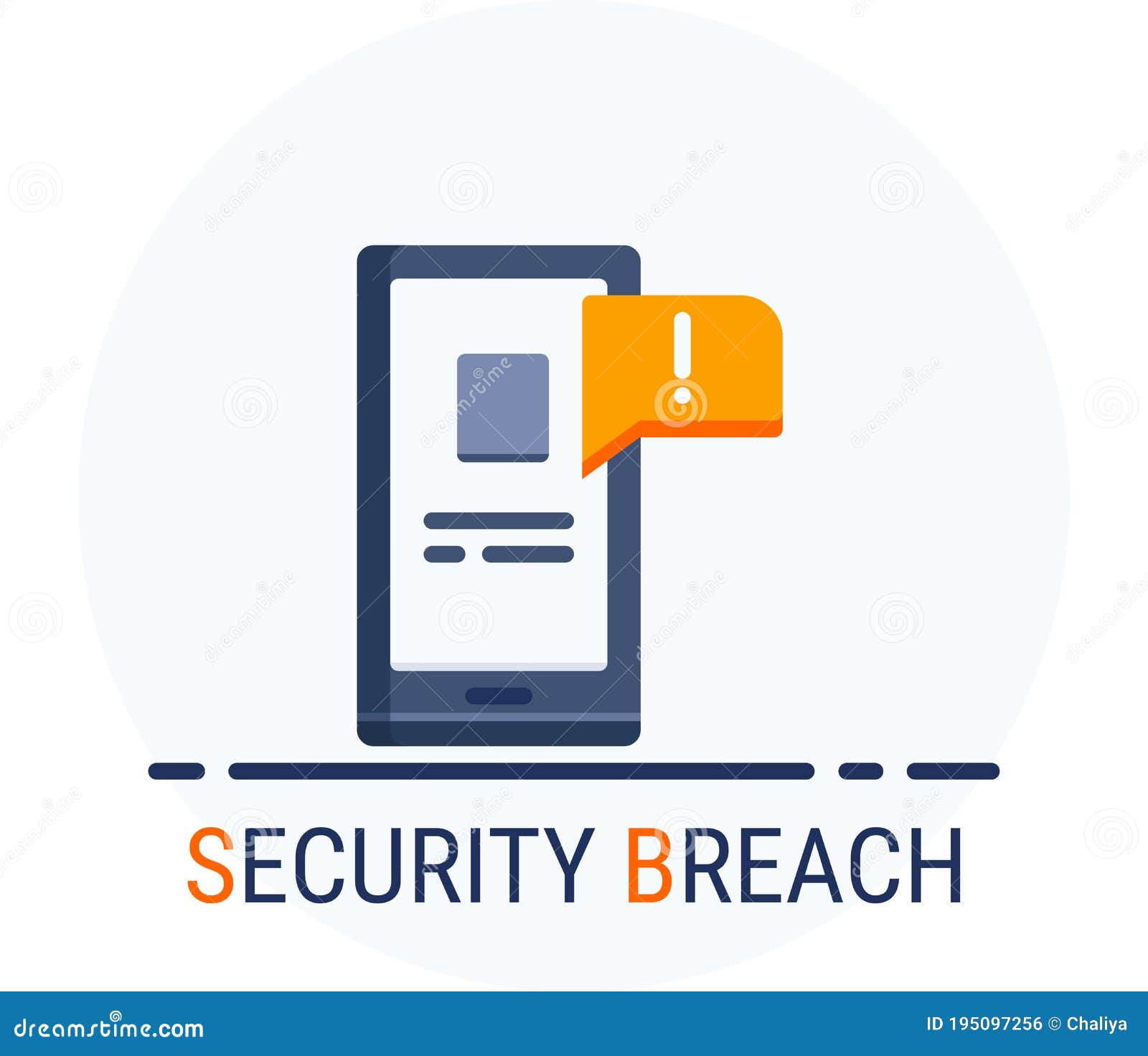 Flat Icons Style Hacker Cyber Crime Attack Security Breach For Web