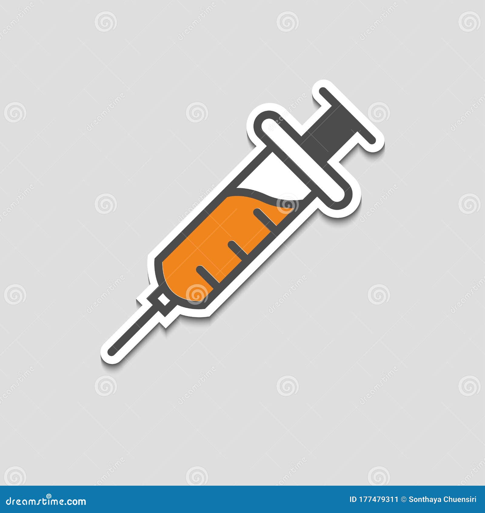 Flat Icons for Syringe,Sticker,vector Illustrations Stock Vector ...