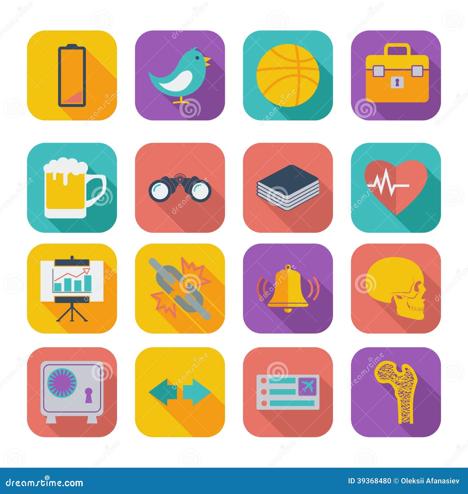 Flat Icons for Web Design Set 2 Stock Vector - Illustration of ...