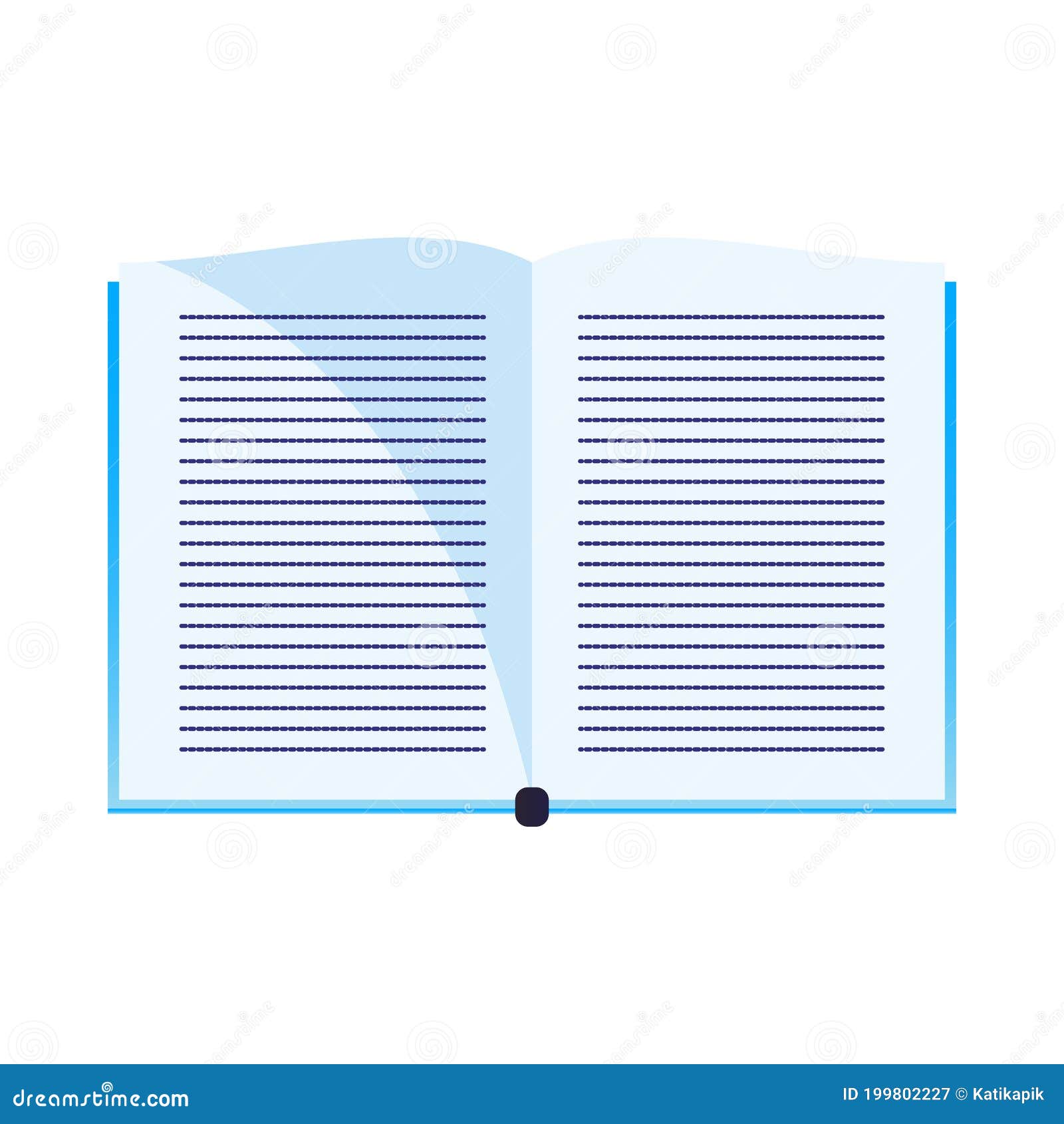 Flat Illustation of Open Book Literature Vector Icon Stock Vector ...
