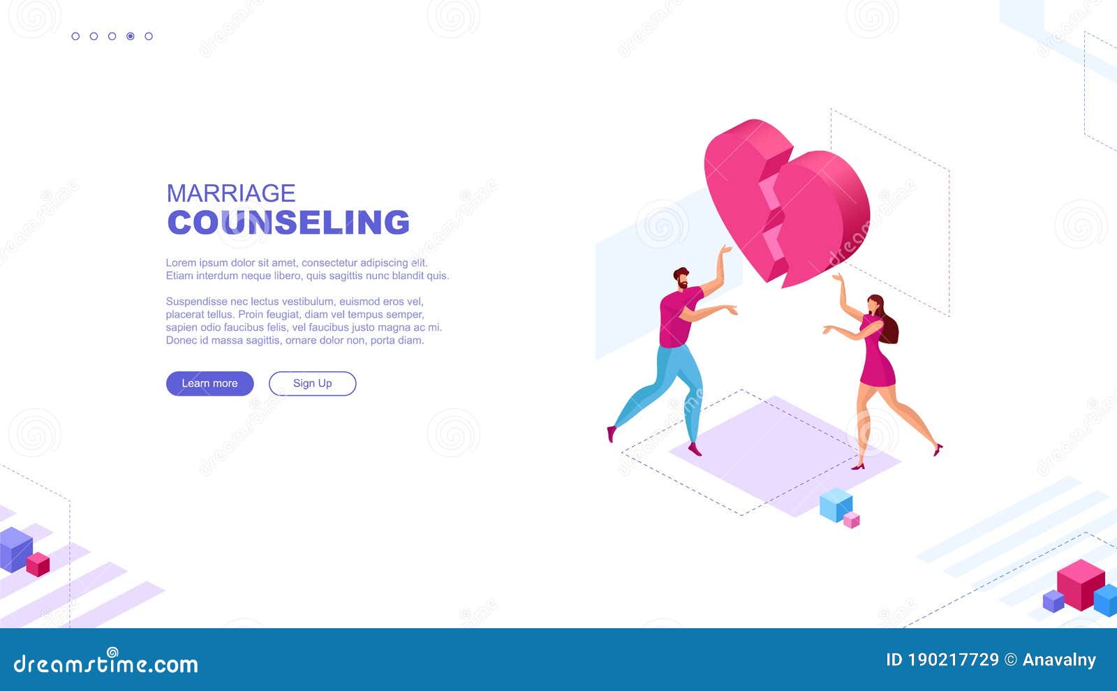 Man and Woman Connect the Two Halves of a Broken Heart. Marriage ...