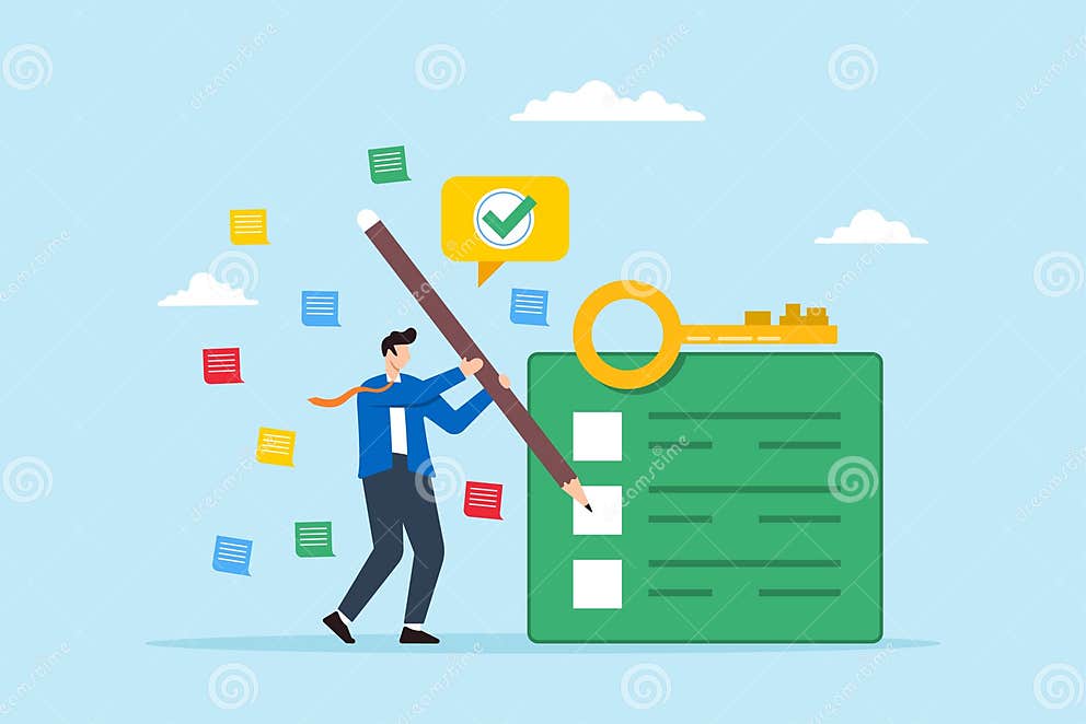 Flat Illustration of Businessman Analyzing Problems Creating Effective ...