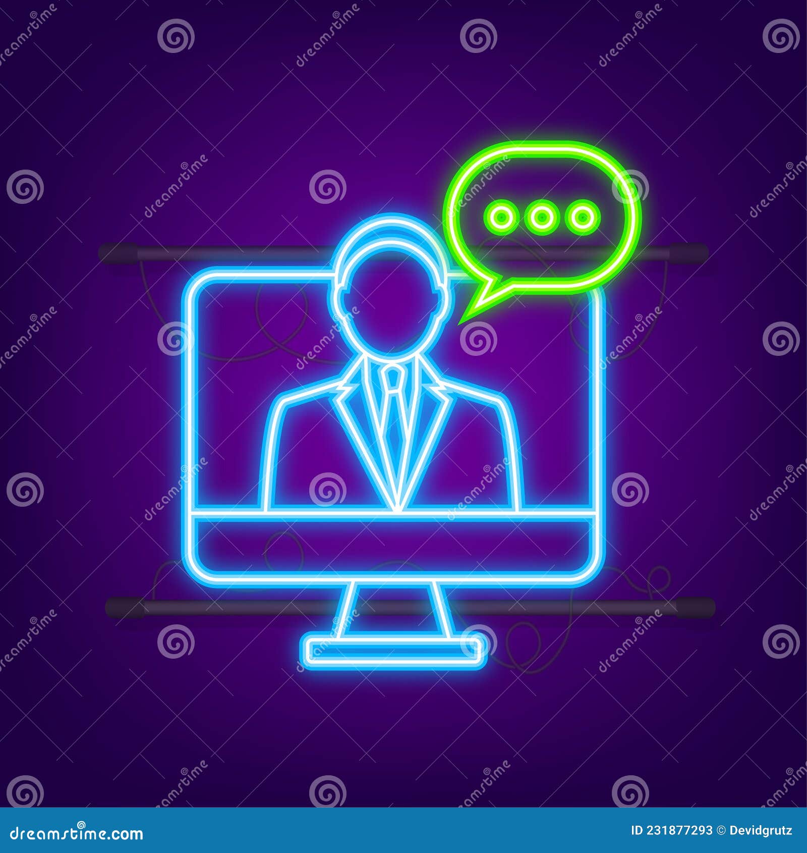 Flat Illustration with Customer Service. 3d Vector Illustration ...