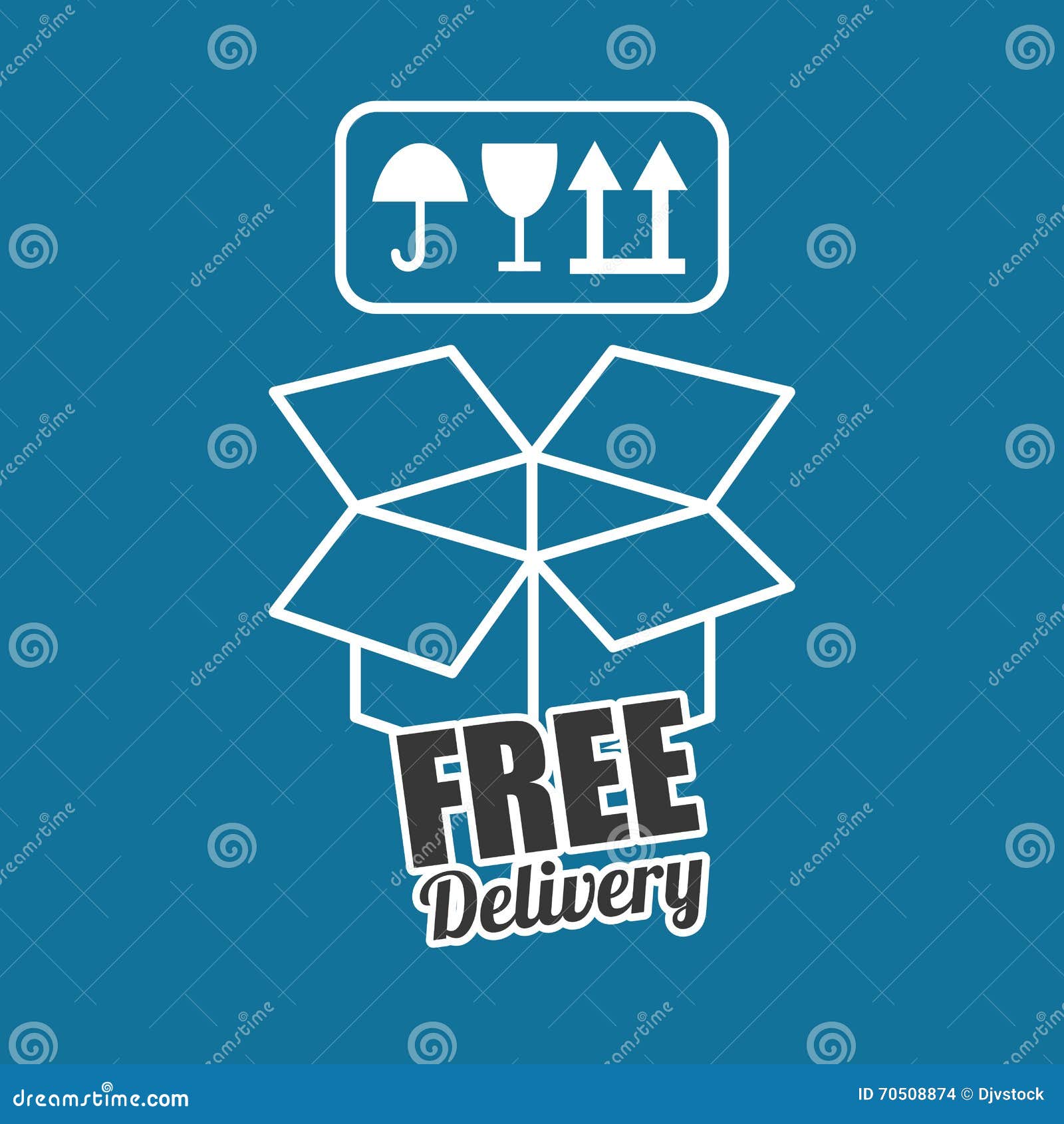 Flat Illustration of Free Delivery Design , Editable Vector Stock ...