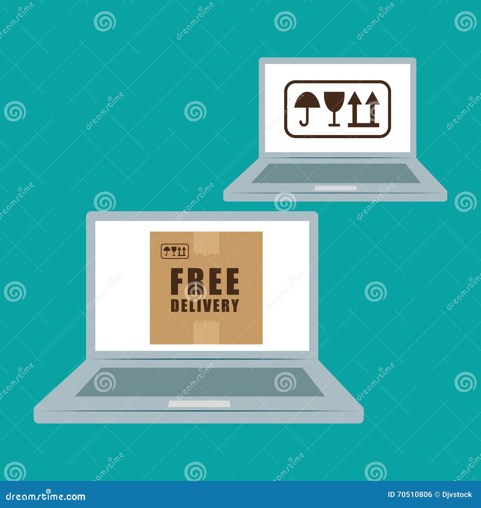 Flat Illustration of Free Delivery Design , Editable Vector Stock ...