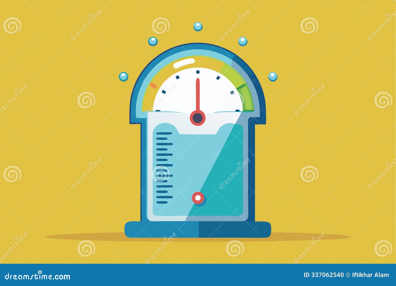 A Flat Illustration of a Meter Indicating Different Height Levels with ...