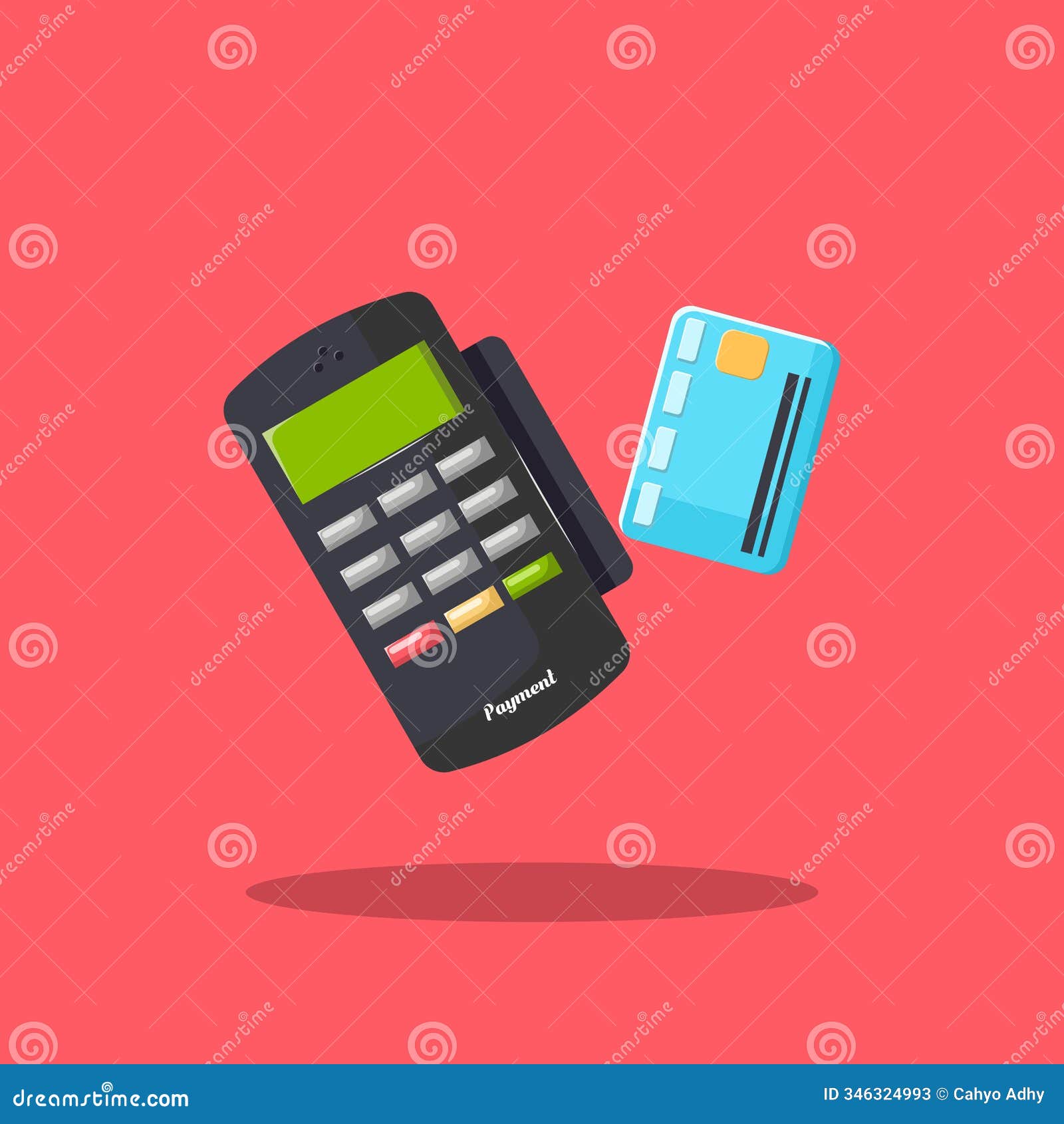 Flat Illustration Payment Terminal, Payment Method Stock Illustration ...