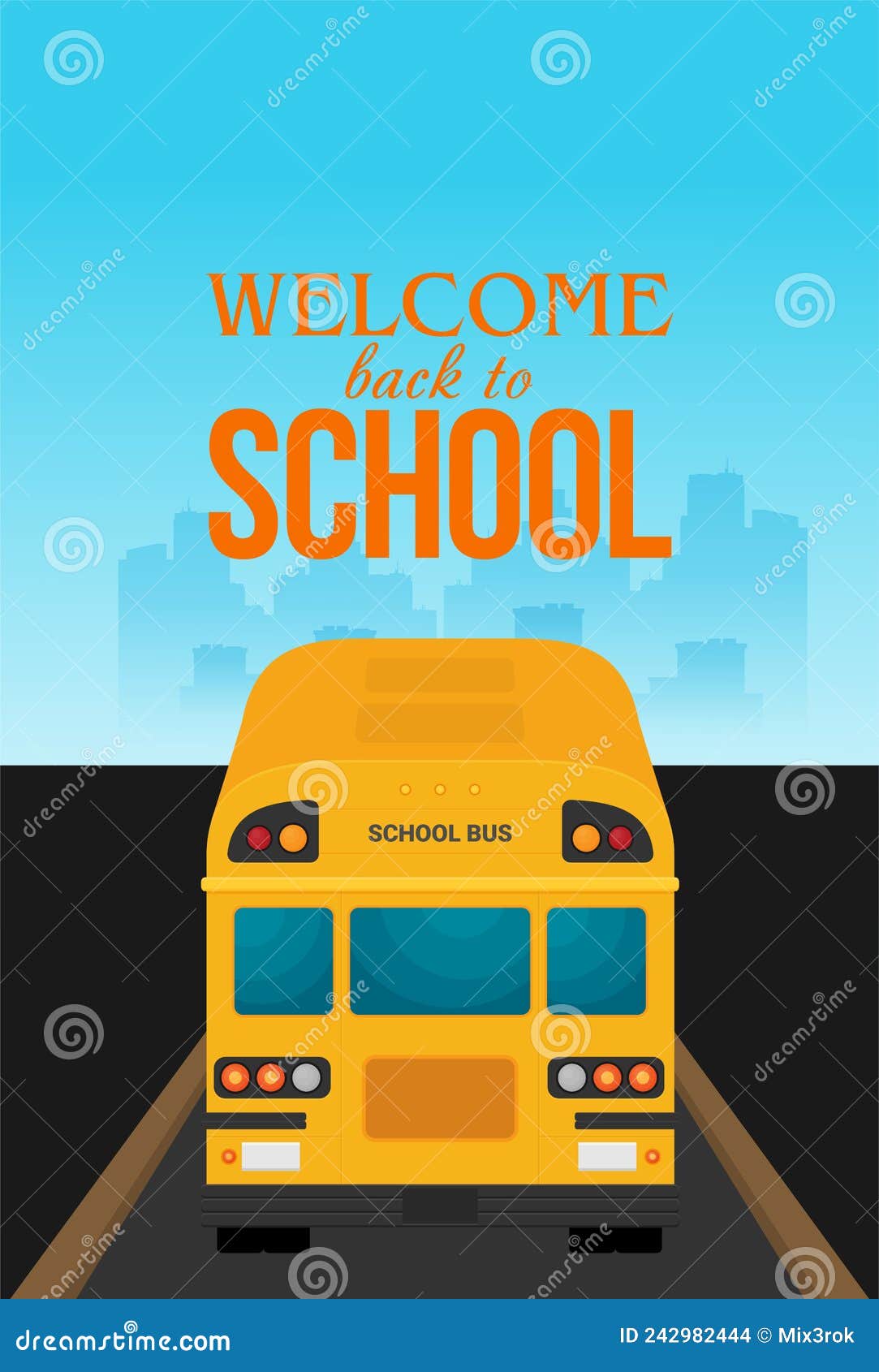 Flat Illustration of School Building for Back To School Stock Vector ...