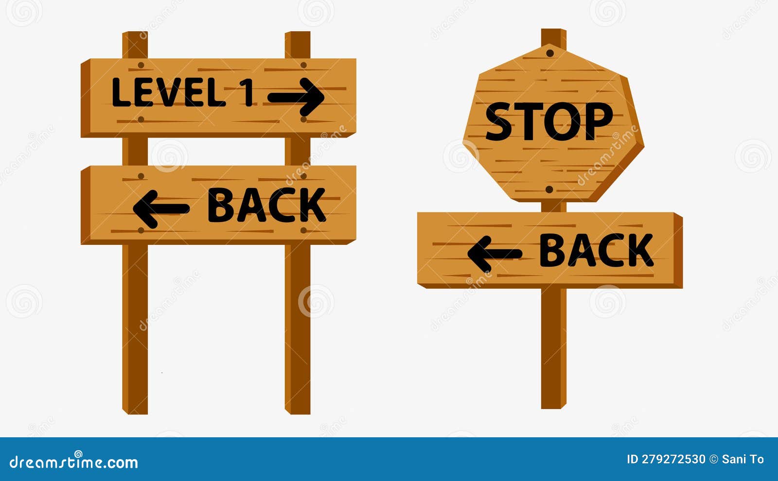 Flat Illustration Sign Board Vector File Stock Vector - Illustration of ...