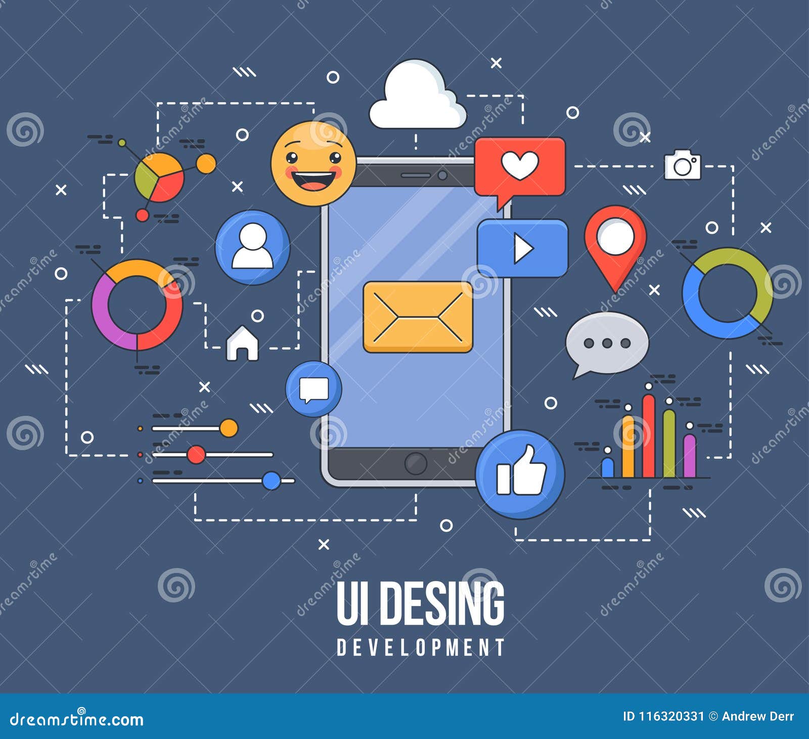 Flat Illustration for Ui-ux Design, Web Design, Mobile Apps Development ...