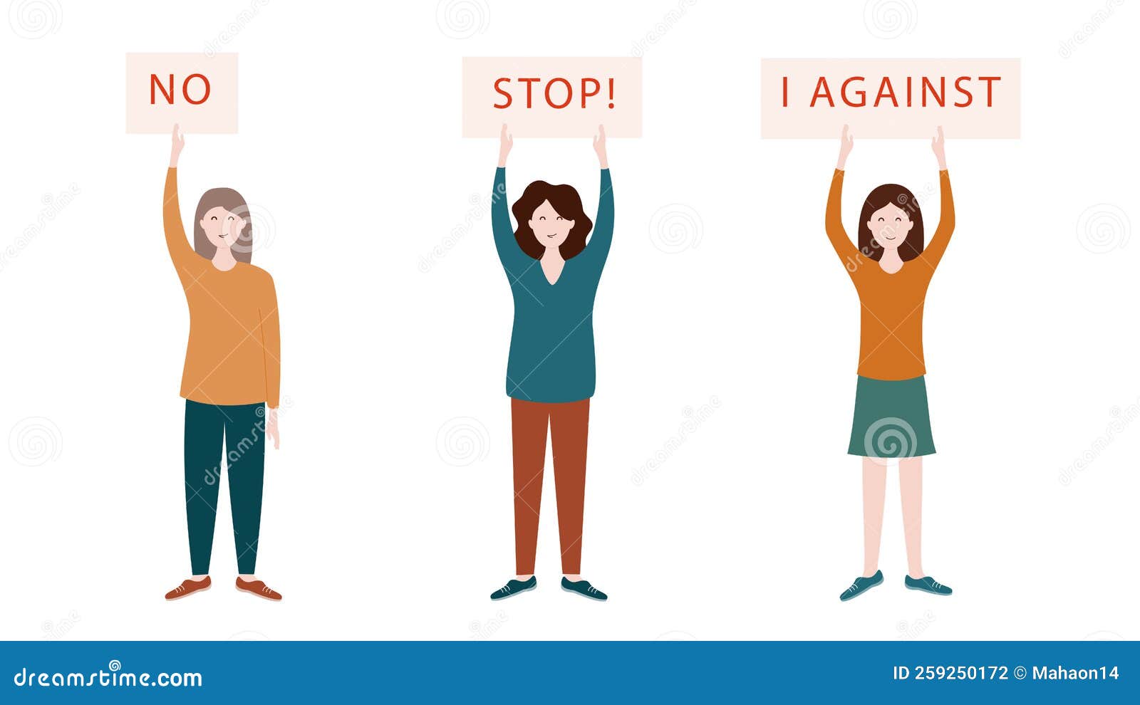 Women protest illustration stock vector. Illustration of protest ...