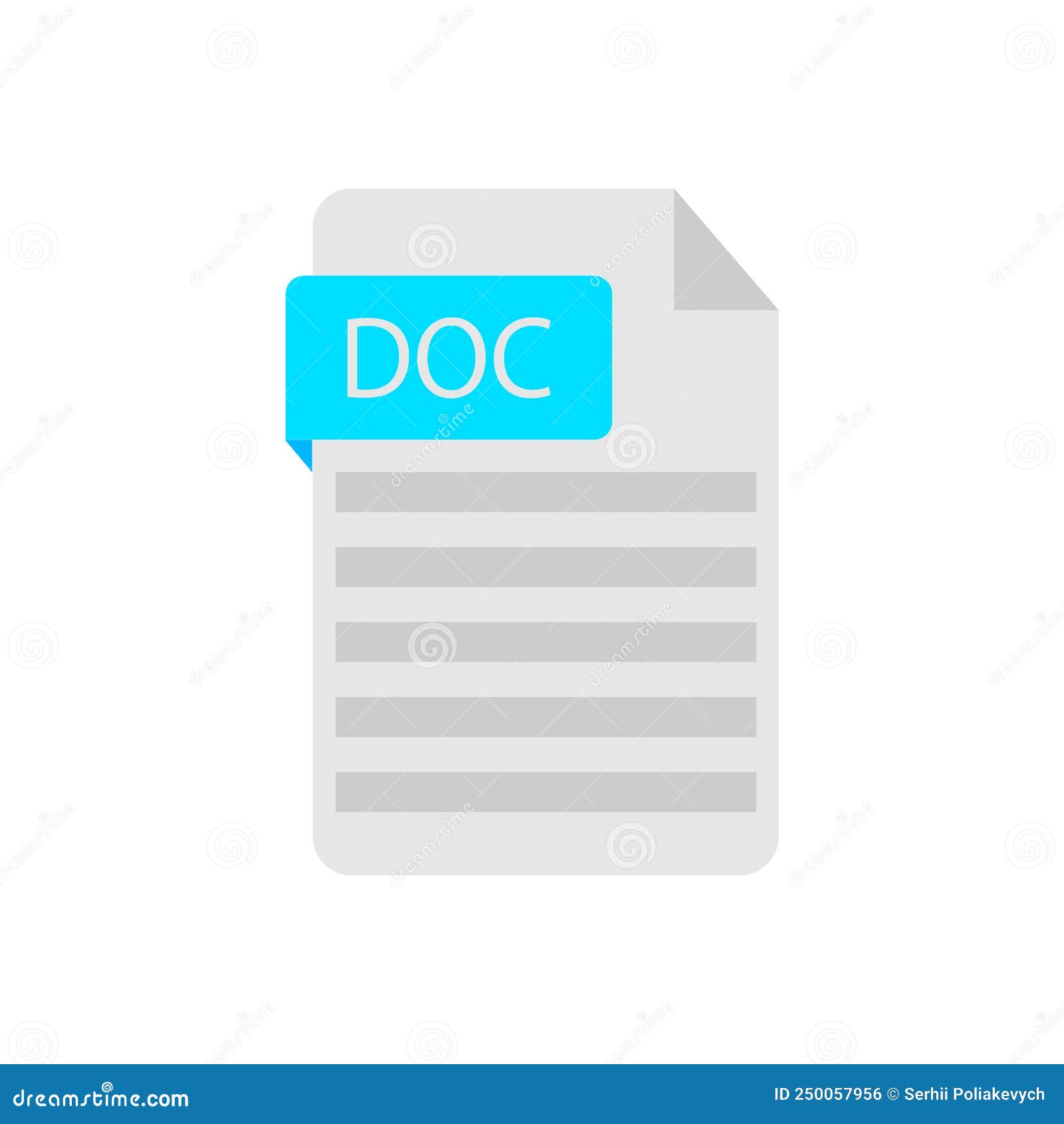 Flat Illustration with Word Document Icon. Vector Illustration. Stock ...