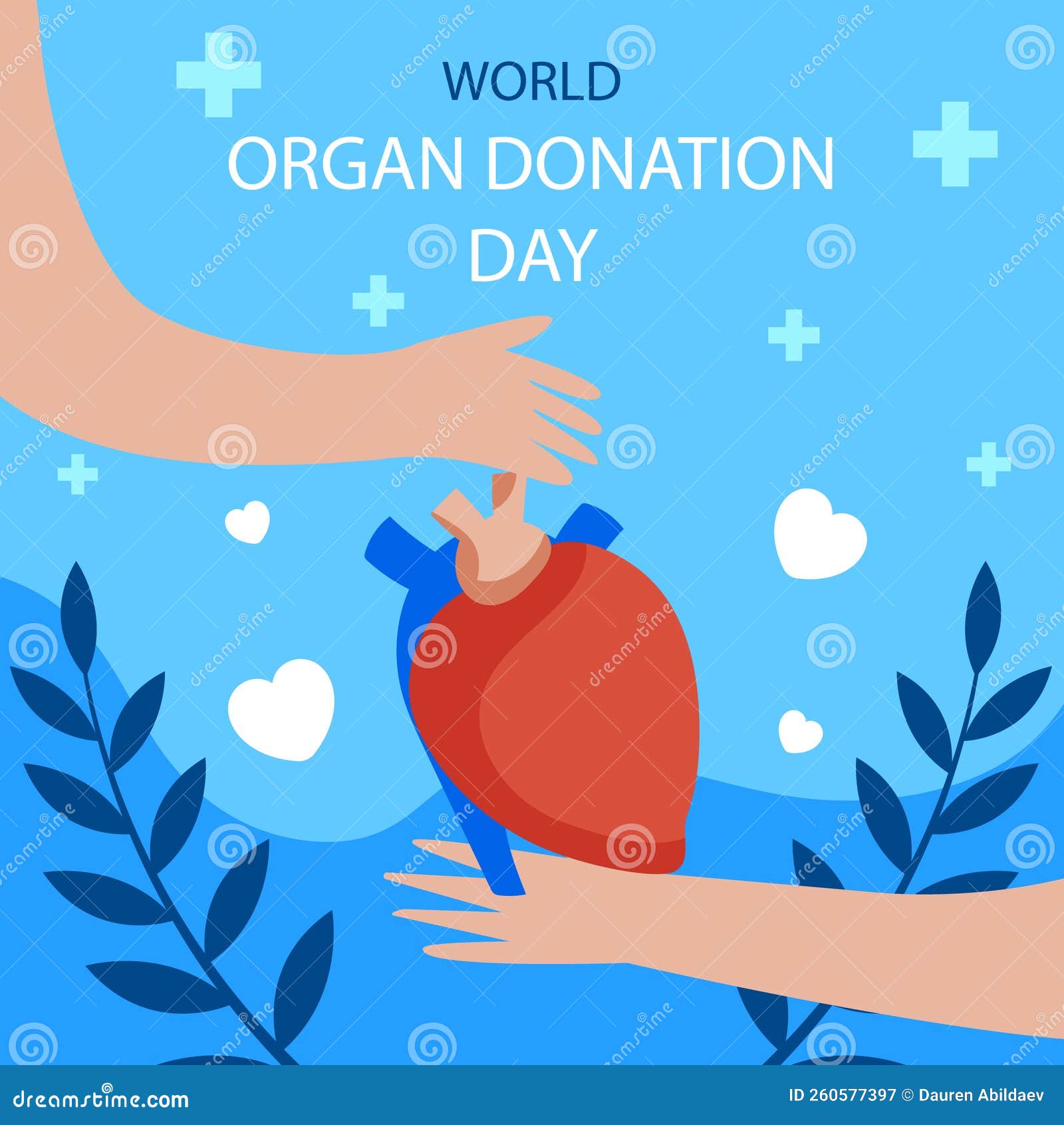 Flat Illustration For World Organ Donation Day Vector Illustration