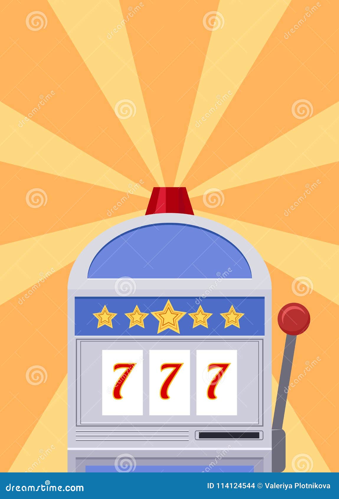 Flat Illustrations of Slot Machines. Stock Vector - Illustration of ...