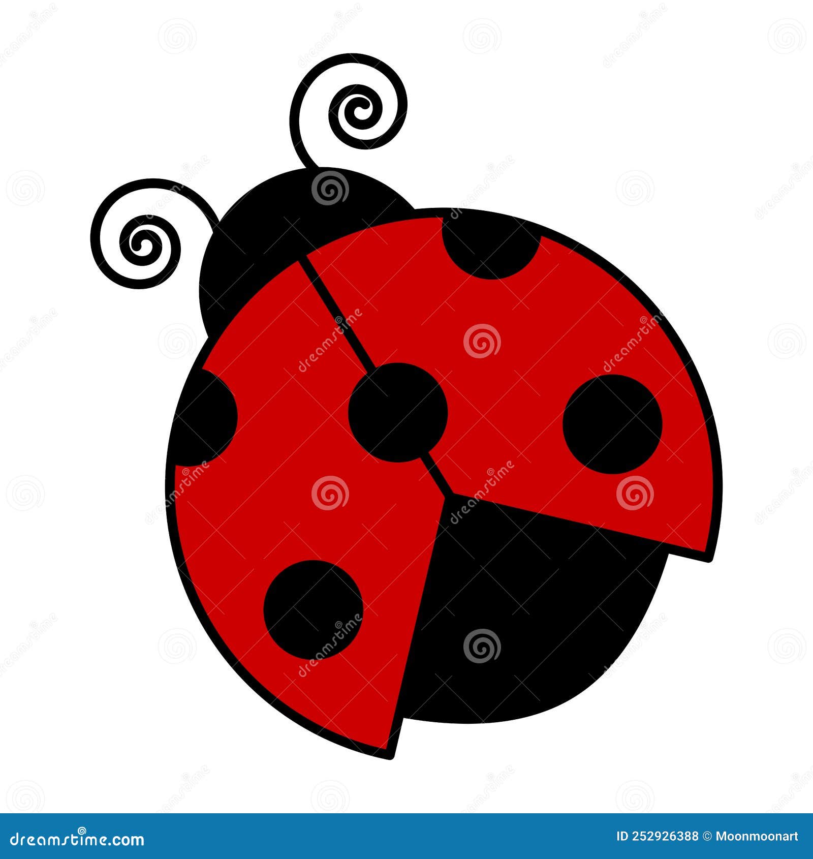 Flat Image of a Ladybug. Vector Illustration. Stock Vector ...