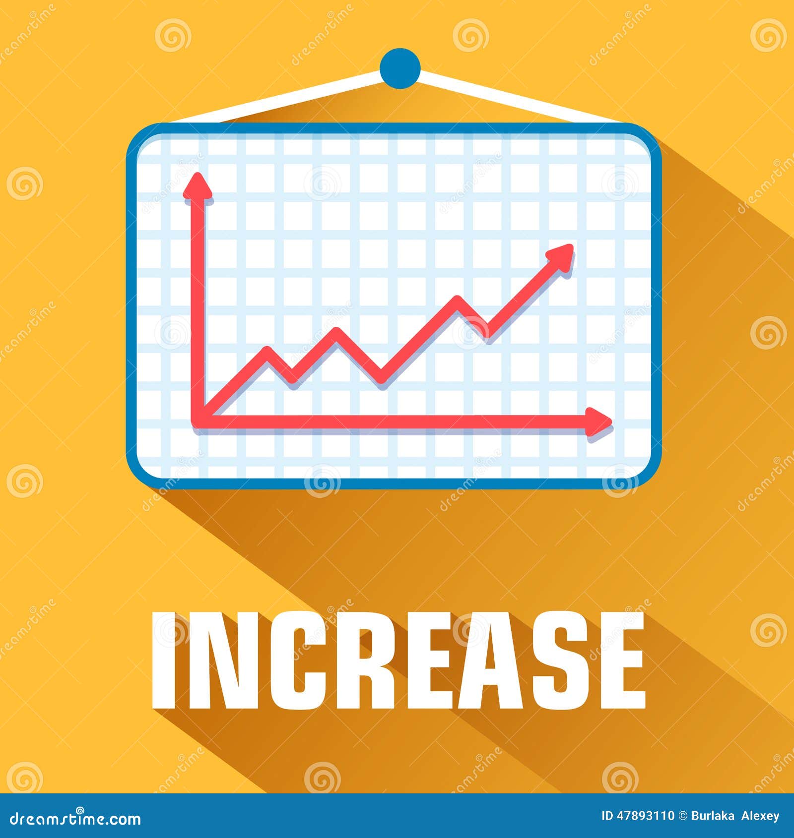 Flat Increase Background Concept. Vector Stock Vector - Illustration of ...
