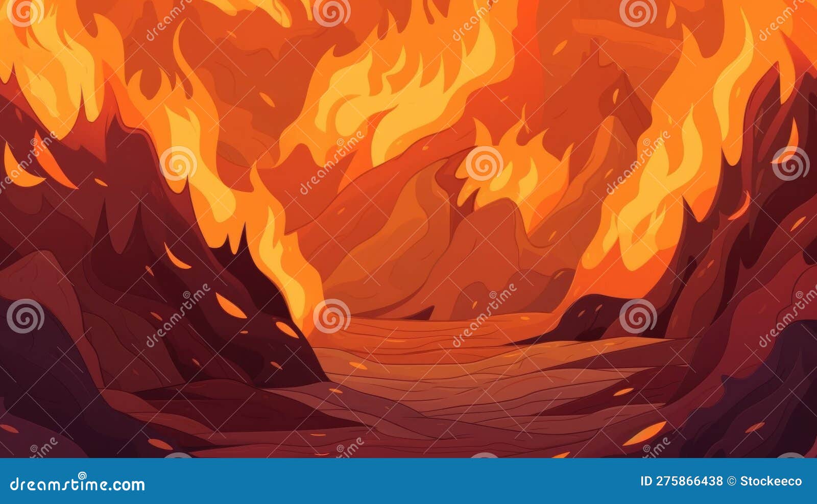 Flat Inferno Texture Background Stock Illustration - Illustration of ...