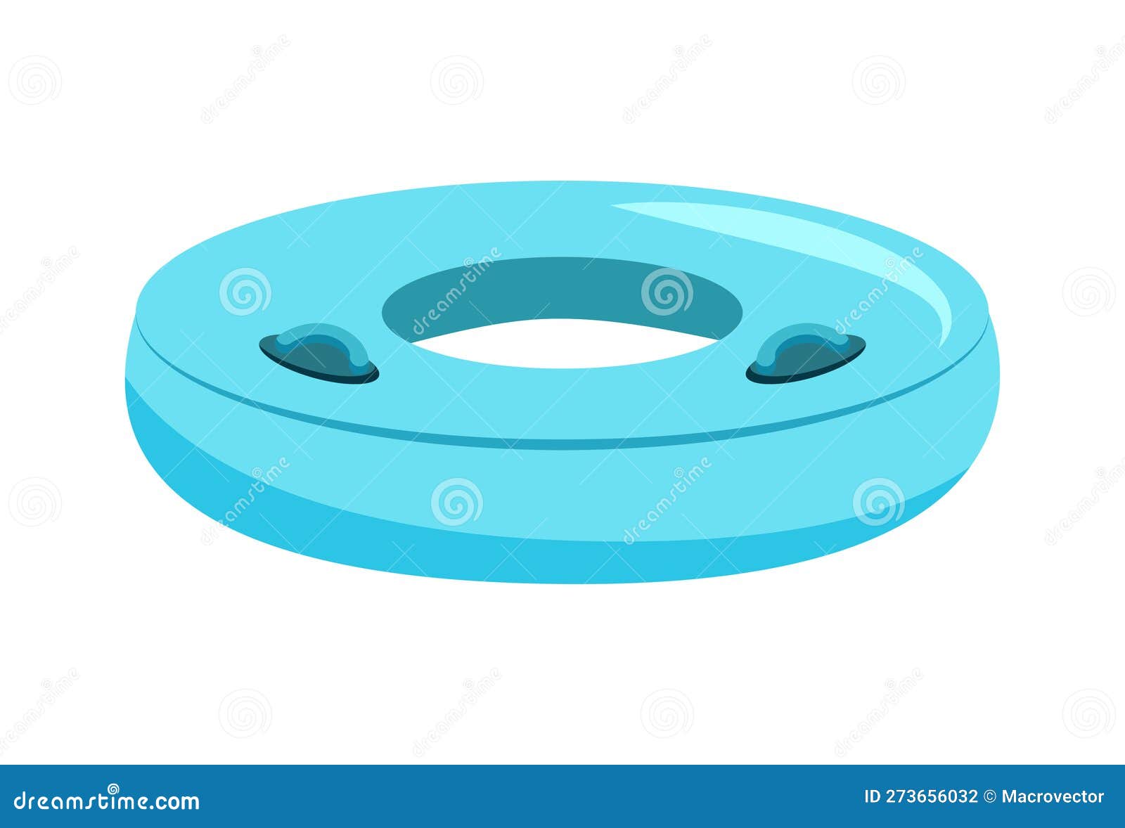Flat Inflatable Ring stock vector. Illustration of ocean - 273656032