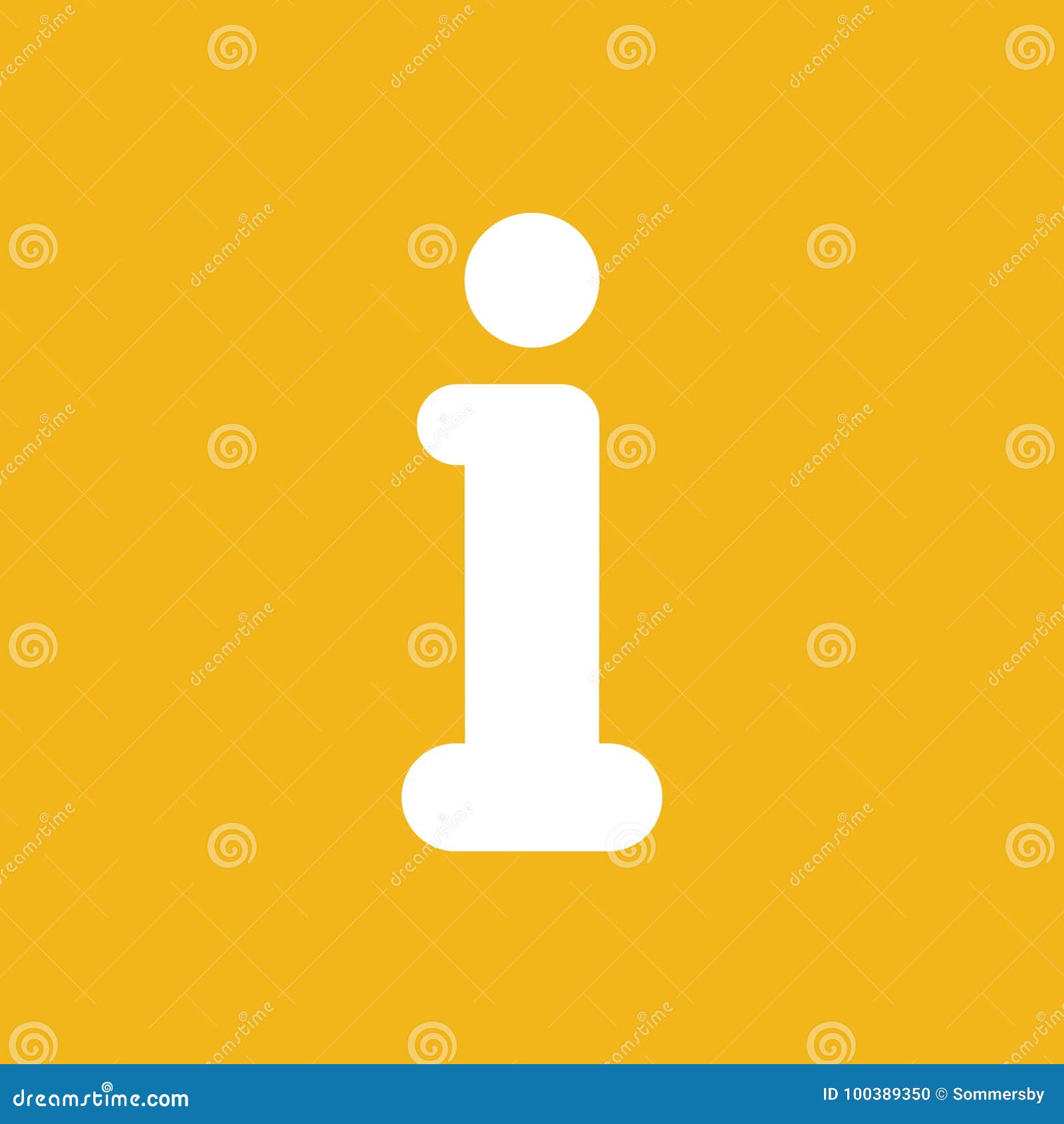 Flat info icon stock vector. Illustration of abstract - 100389350