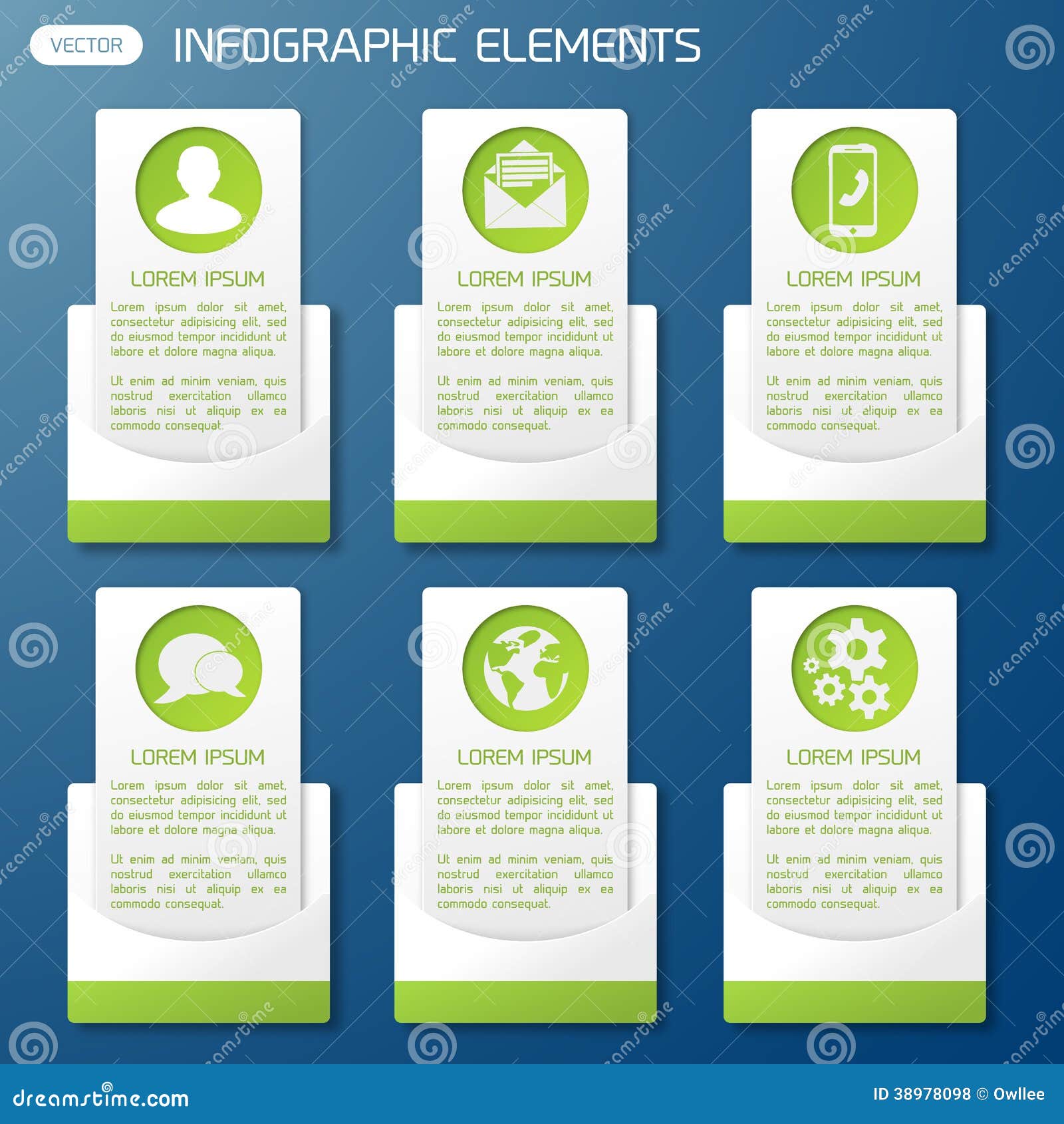 Flat Infographic Business Background Stock Illustration - Illustration ...