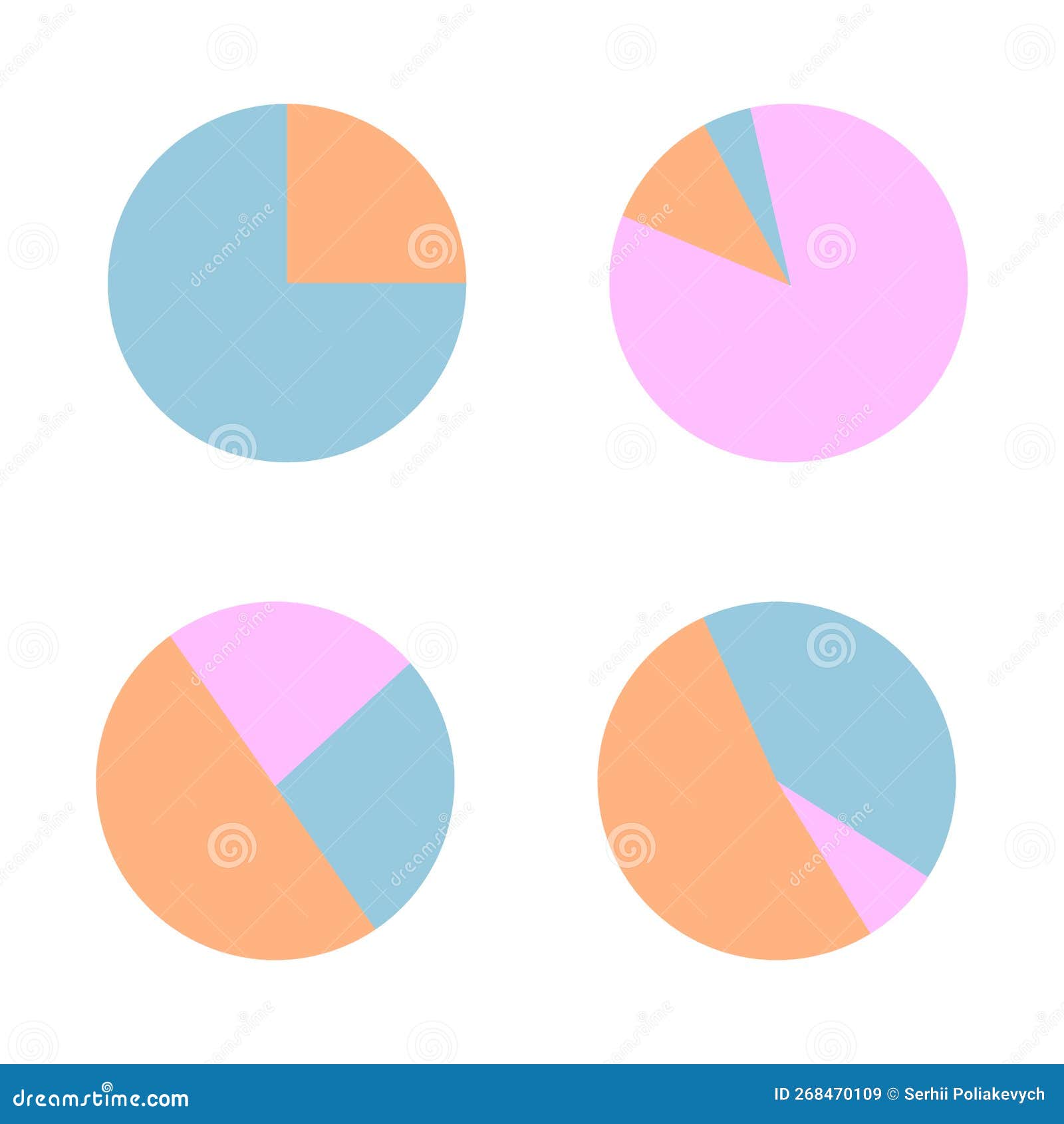Flat Infographic Element with Circles Sectors. Vector Illustration ...