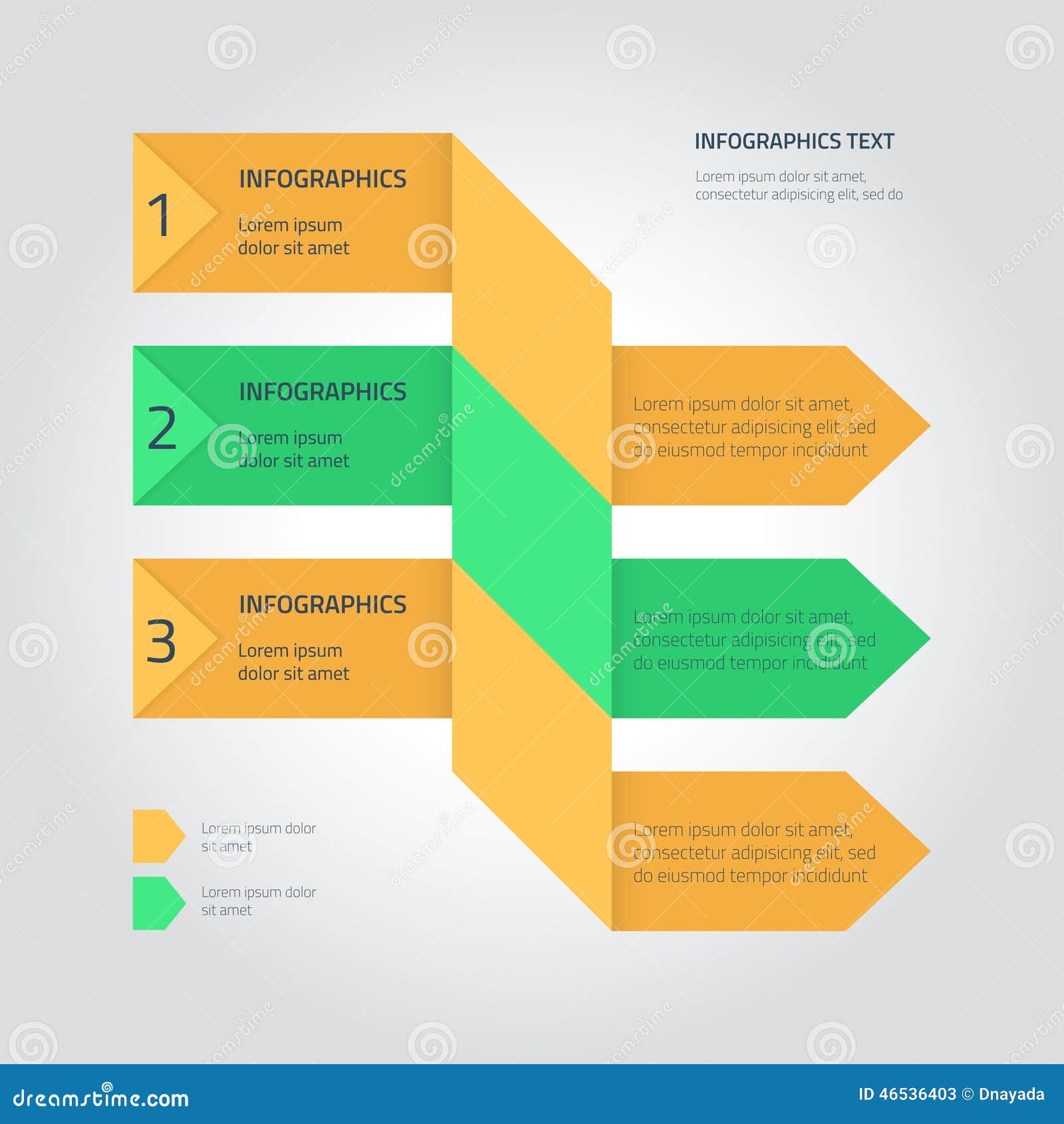 Flat Infographic Template with Arrows Stock Vector - Illustration of ...