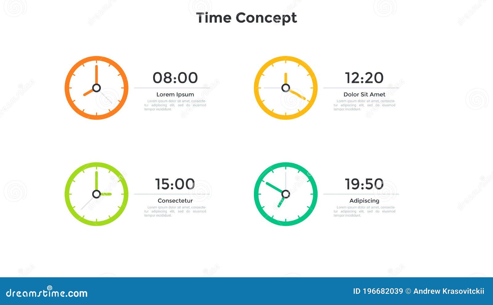 Flat Infographic Template stock vector. Illustration of face - 196682039