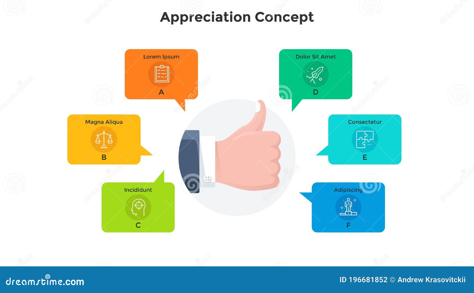 Flat Infographic Template stock vector. Illustration of banner - 196681852