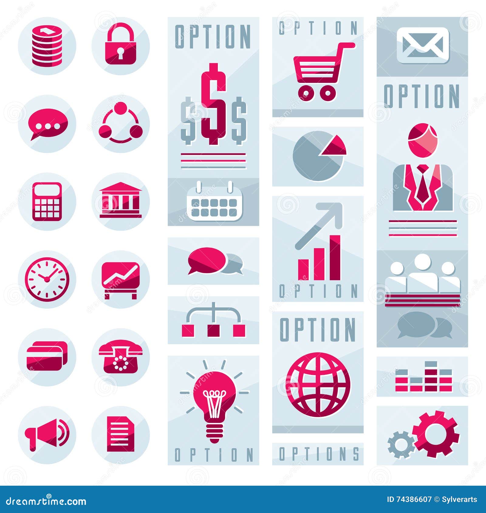 Flat Infographics Elements, Set of Different Design Elements for Stock ...