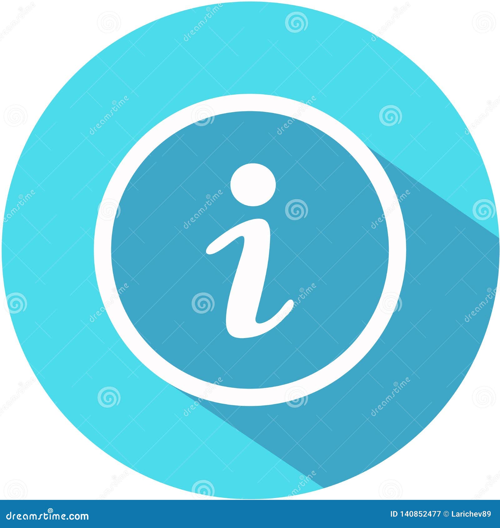 Flat Information Sign Icon. Modern Minimal Flat Design Style Stock ...